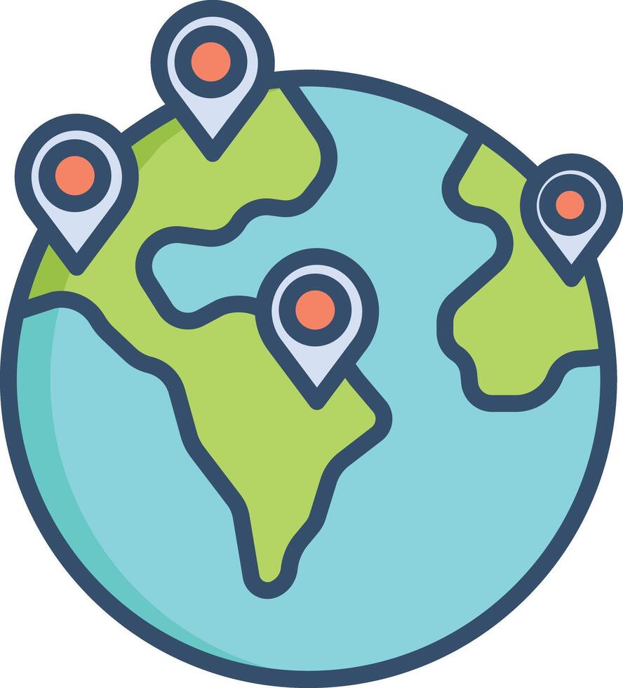 Countries linear color illustration 47127691 Vector Art at Vecteezy