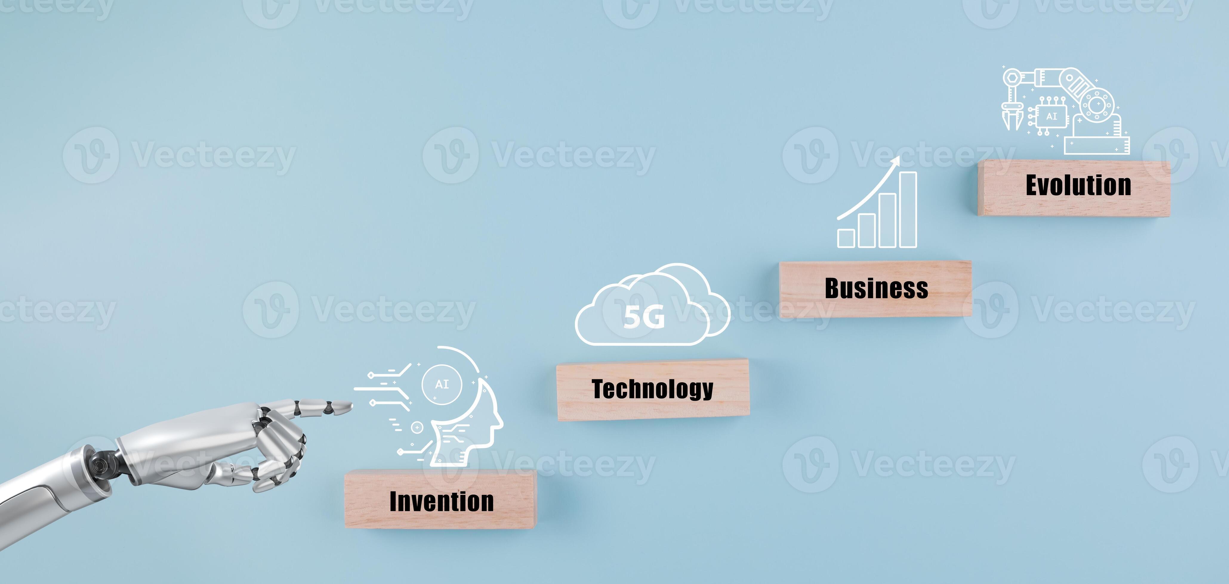 robot with AI, artificial intelligence software engineer coding on ...