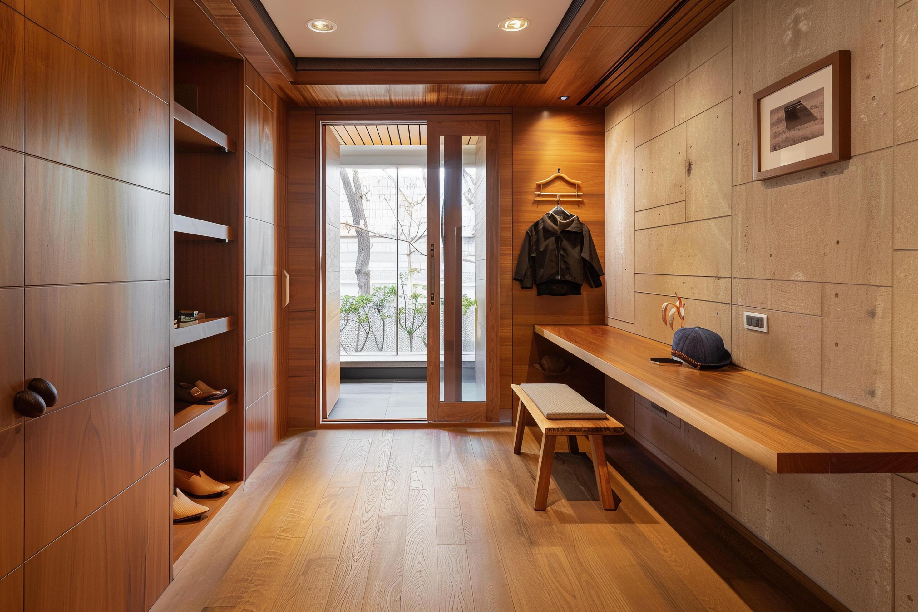 Modern Entryway with Wooden Accents. 47153174 Stock Photo at Vecteezy Modern Entryway with Wooden Accents. 47153174 Stock Photo at Vecteezy