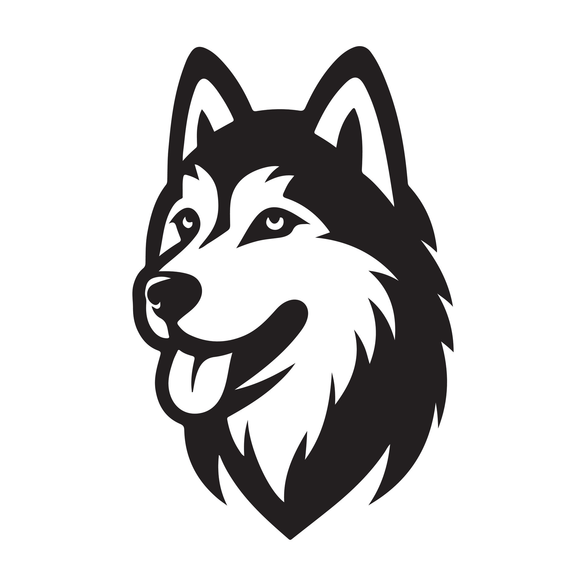 Siberian Husky vectors silhouette 47156044 Vector Art at Vecteezy