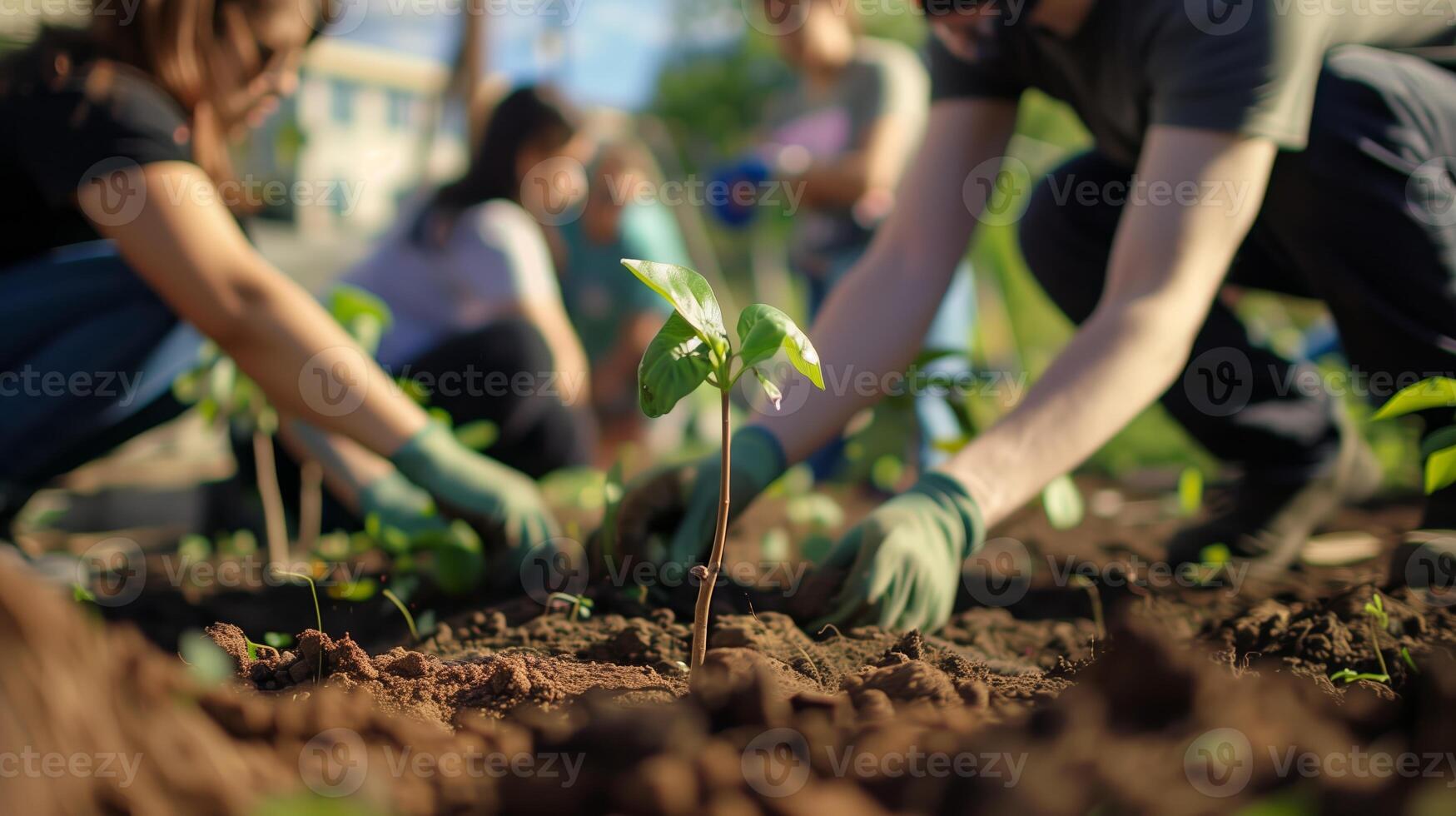 Community Tree Planting Event with Volunteers 47157090 Stock Photo at ...