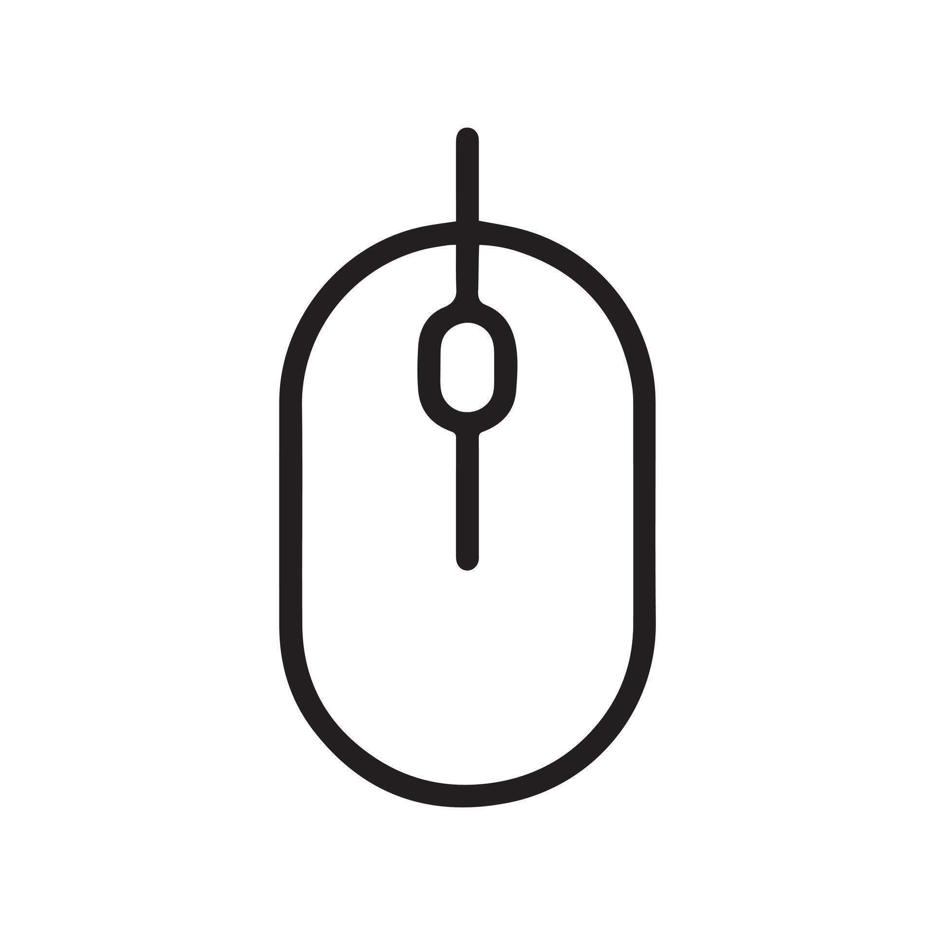 Mouse icon button computer technology arrow outline design. 47157571 Vector Art at Vecteezy