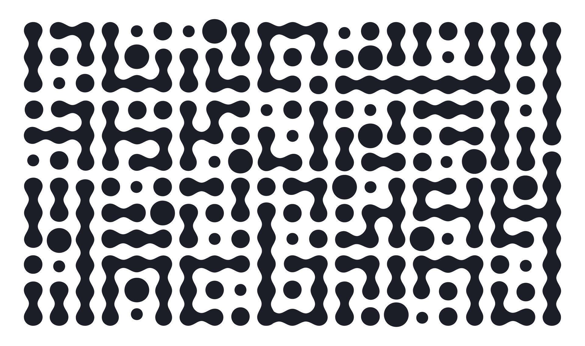 Metaball Shapes Pattern Modern Metaball Graphic Design Connected