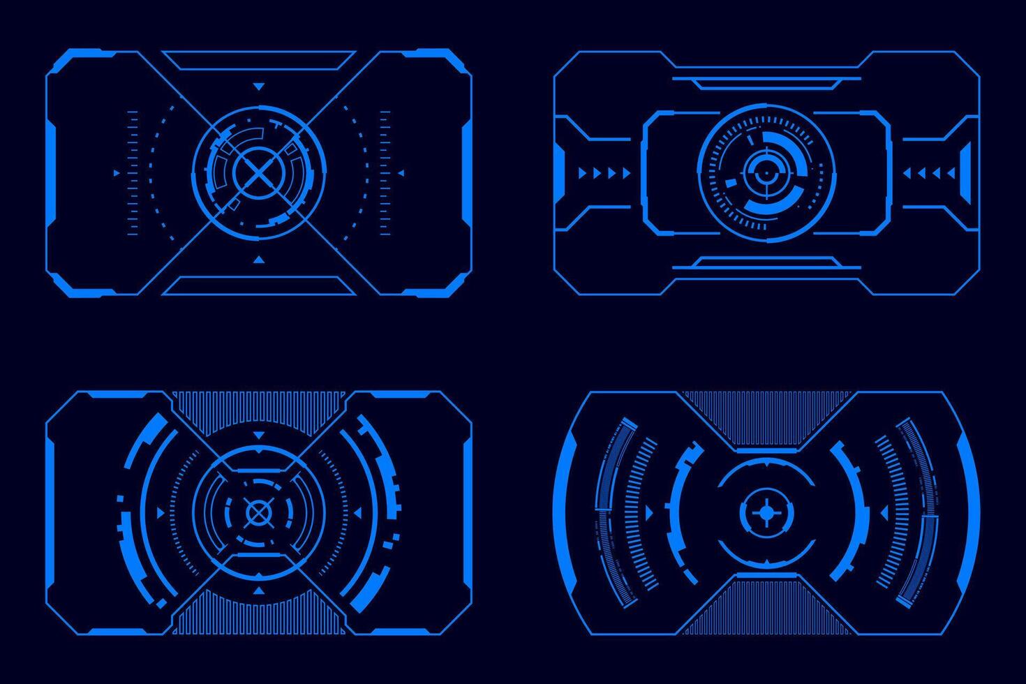 Technology futuristic set hi tech element. HUD interface sci-fi. 47162561 Vector Art at Vecteezy