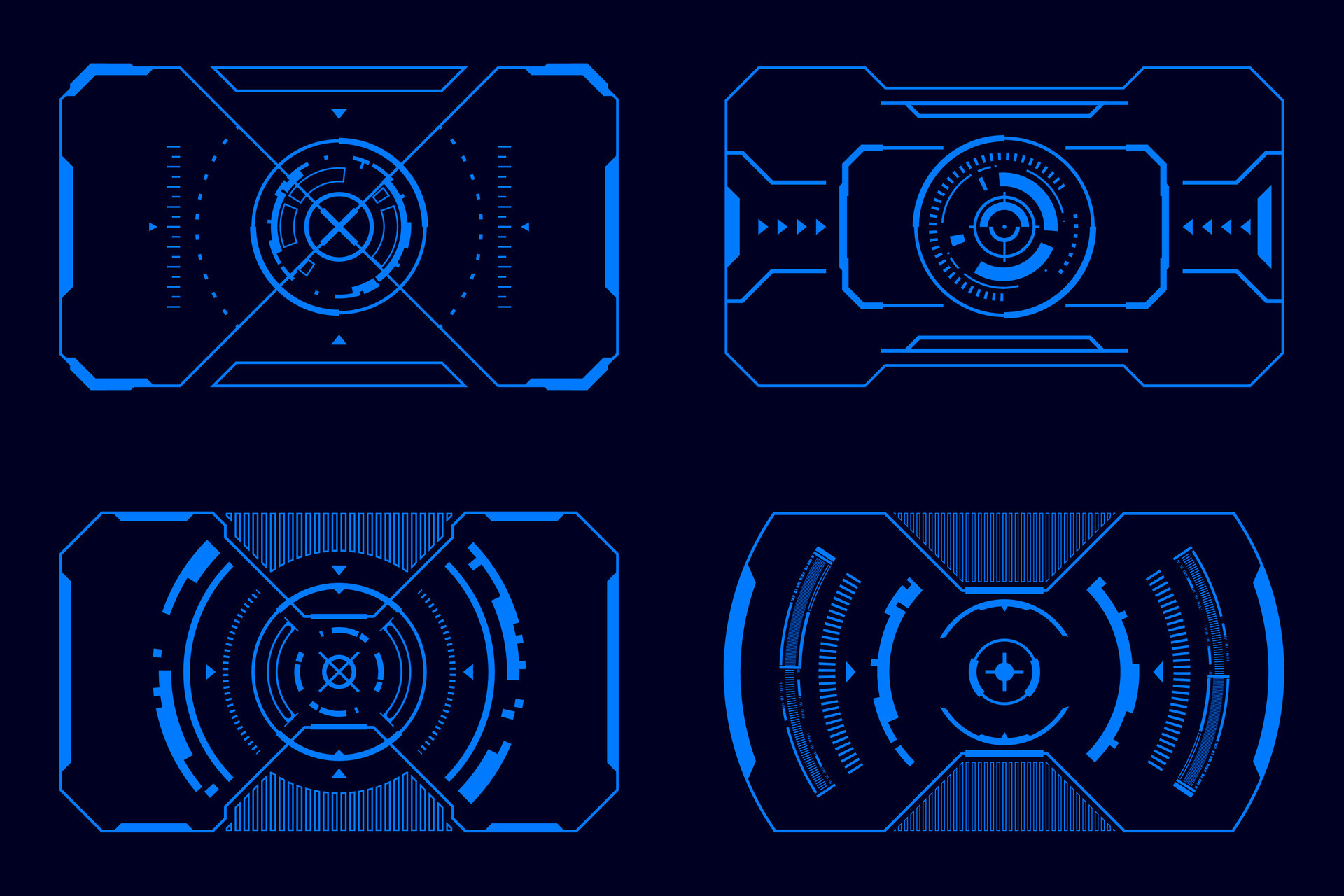 Technology futuristic set hi tech element. HUD interface sci-fi ...