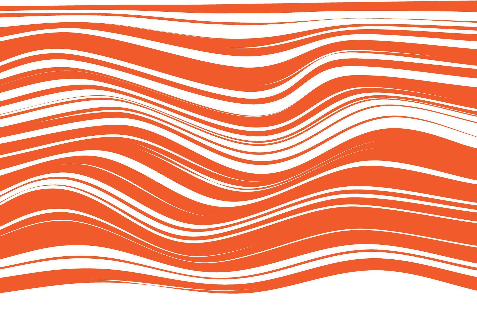 Simple Abstract Orange Color Creative Geometric Rendom Thin Thick Wavy