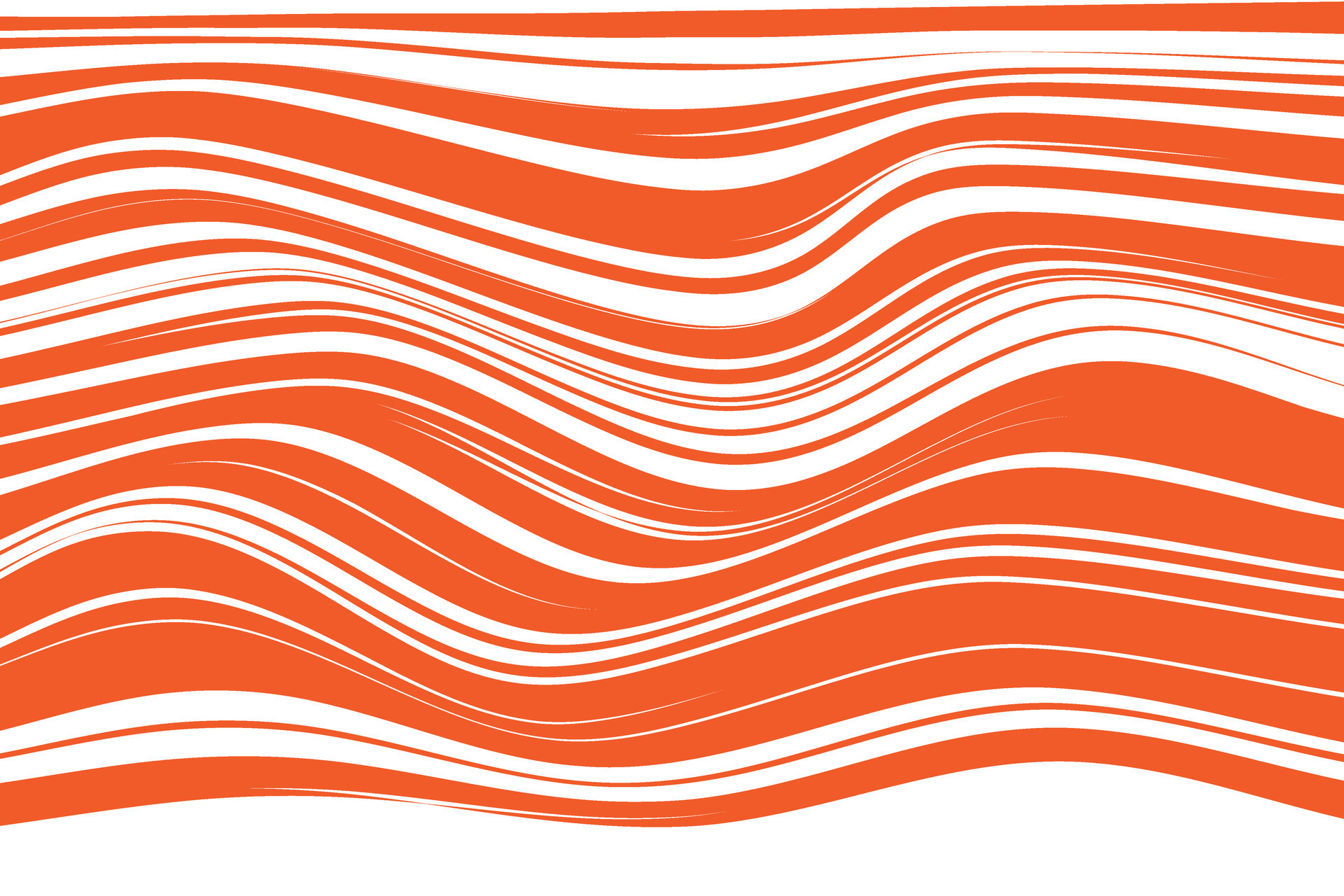 Simple Abstract Orange Color Creative Geometric Rendom Thin Thick Wavy