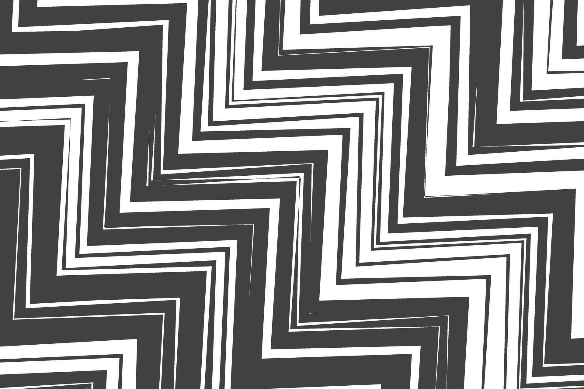 Simple Abstract Grey Ash Color Creative Geometric Rendom Thin Thick Zig Zag Line Pattern A Black