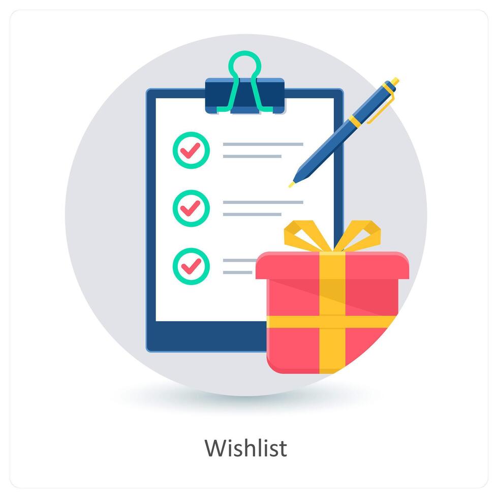Wishlist and gift icon concept 47176262 Vector Art at Vecteezy