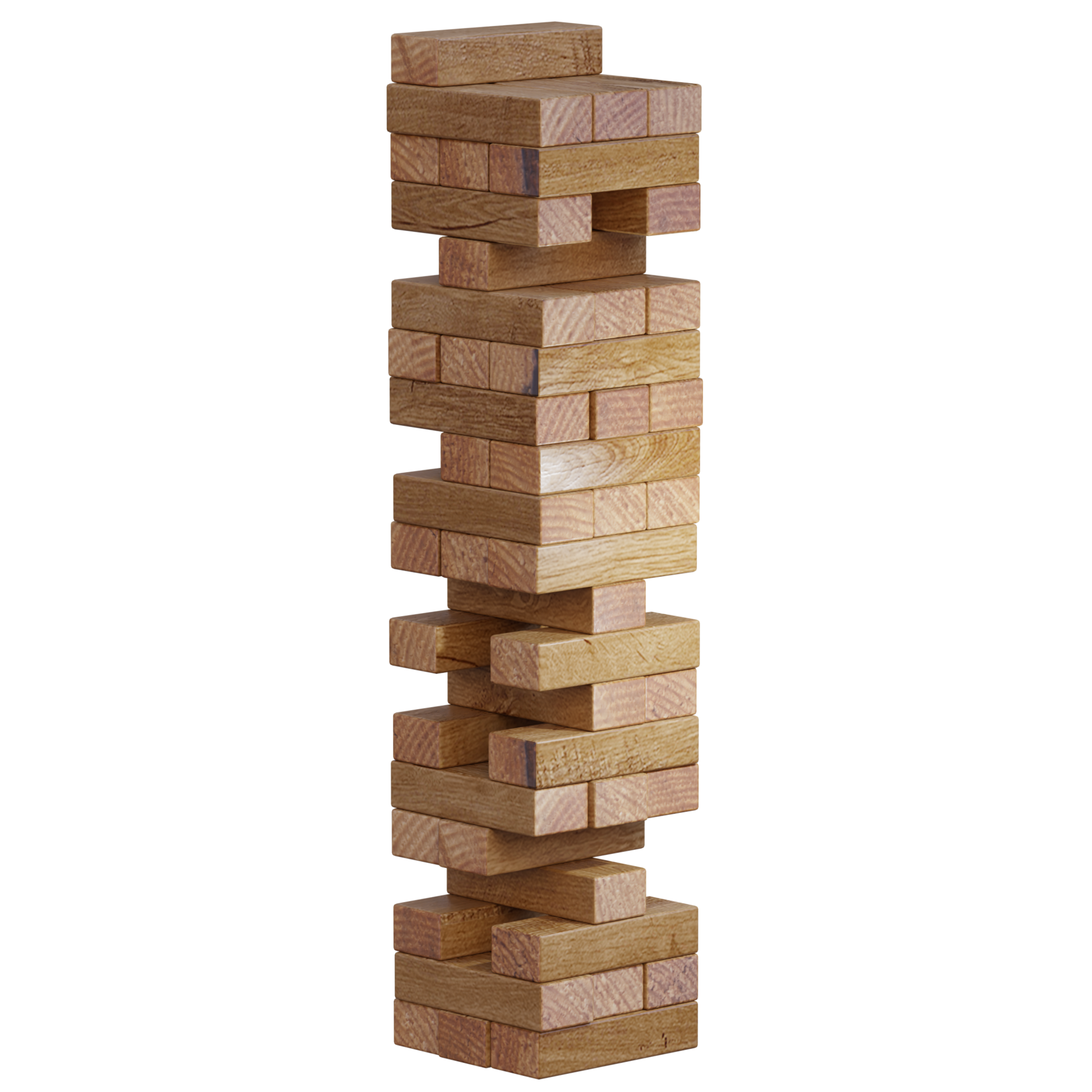 3d render wooden jenga tower with transparent background 47179695 PNG