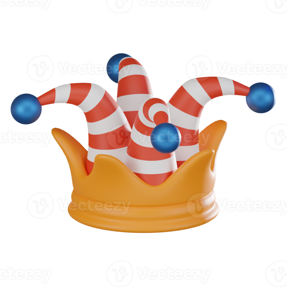Playful Clown Hat For Circus And Entertainment 3d Render 47180276 Png