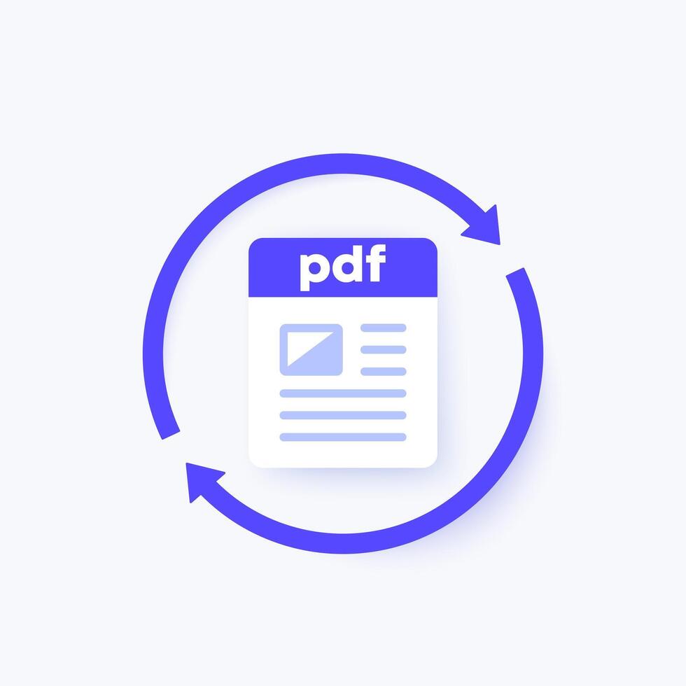 convert to PDF document icon 47182492 Vector Art at Vecteezy