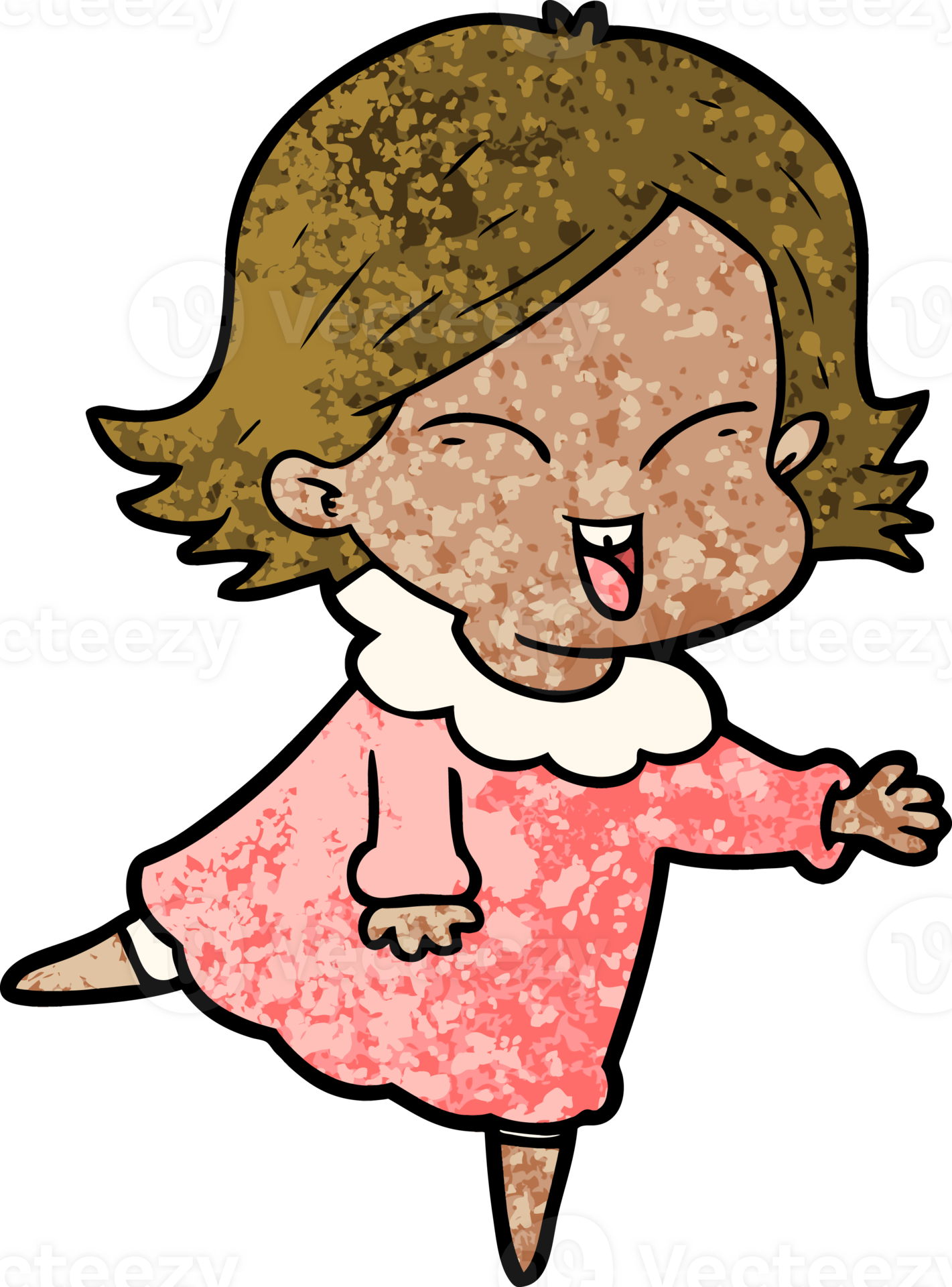 Happy Cartoon Girl Drawing 47184279 Png