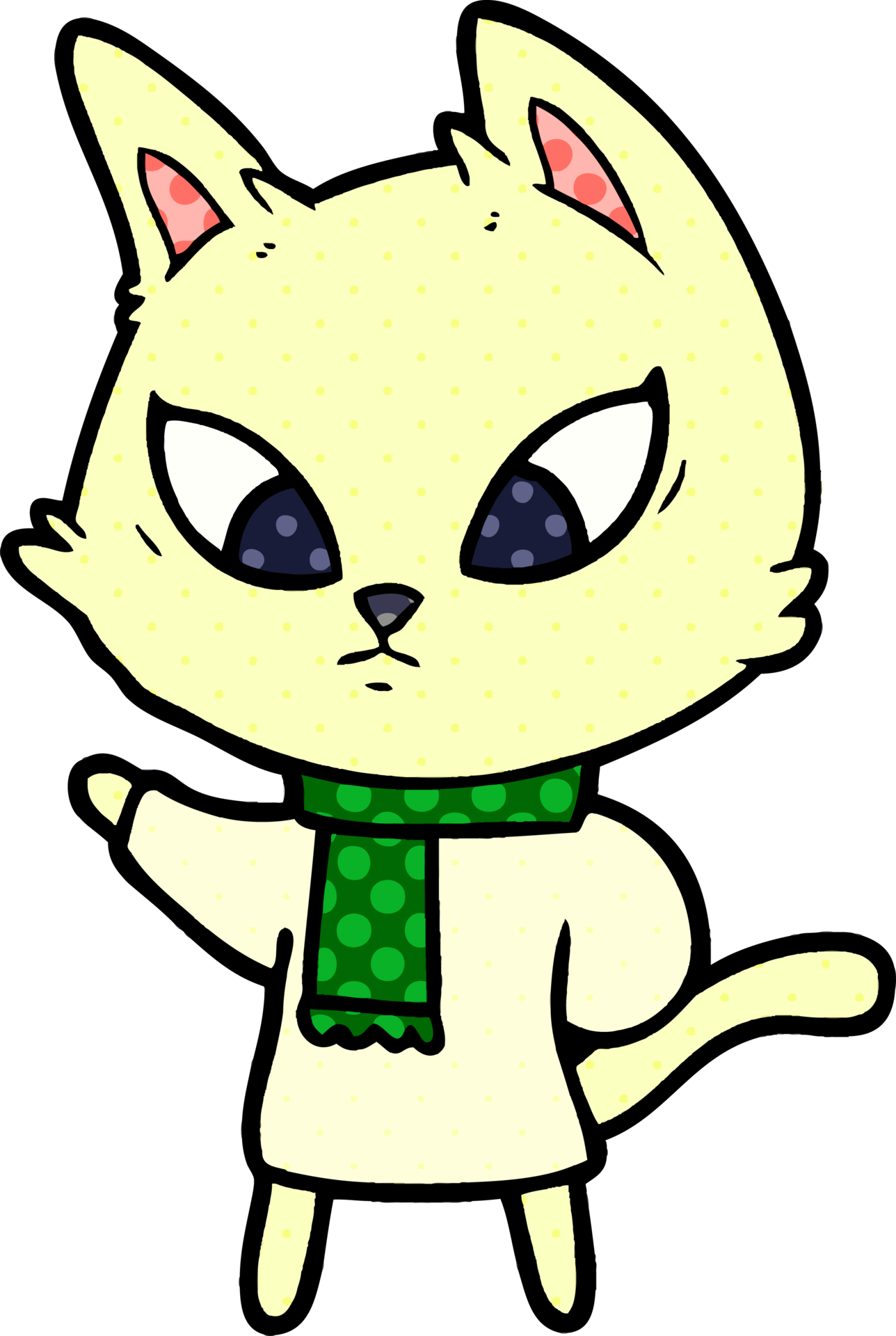 confused cartoon cat drawing 47184283 PNG