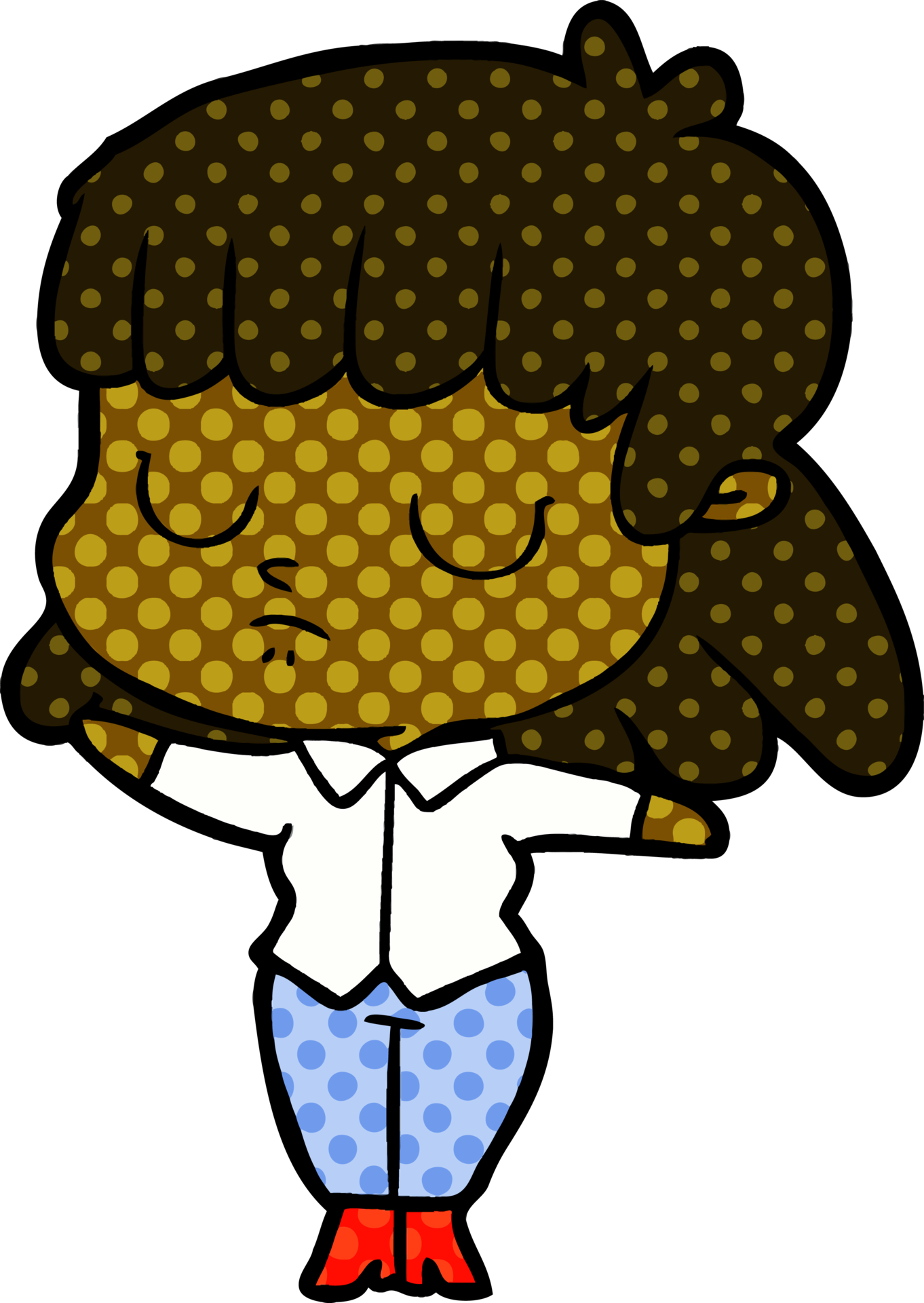 cartoon indifferent woman drawing 47185249 PNG