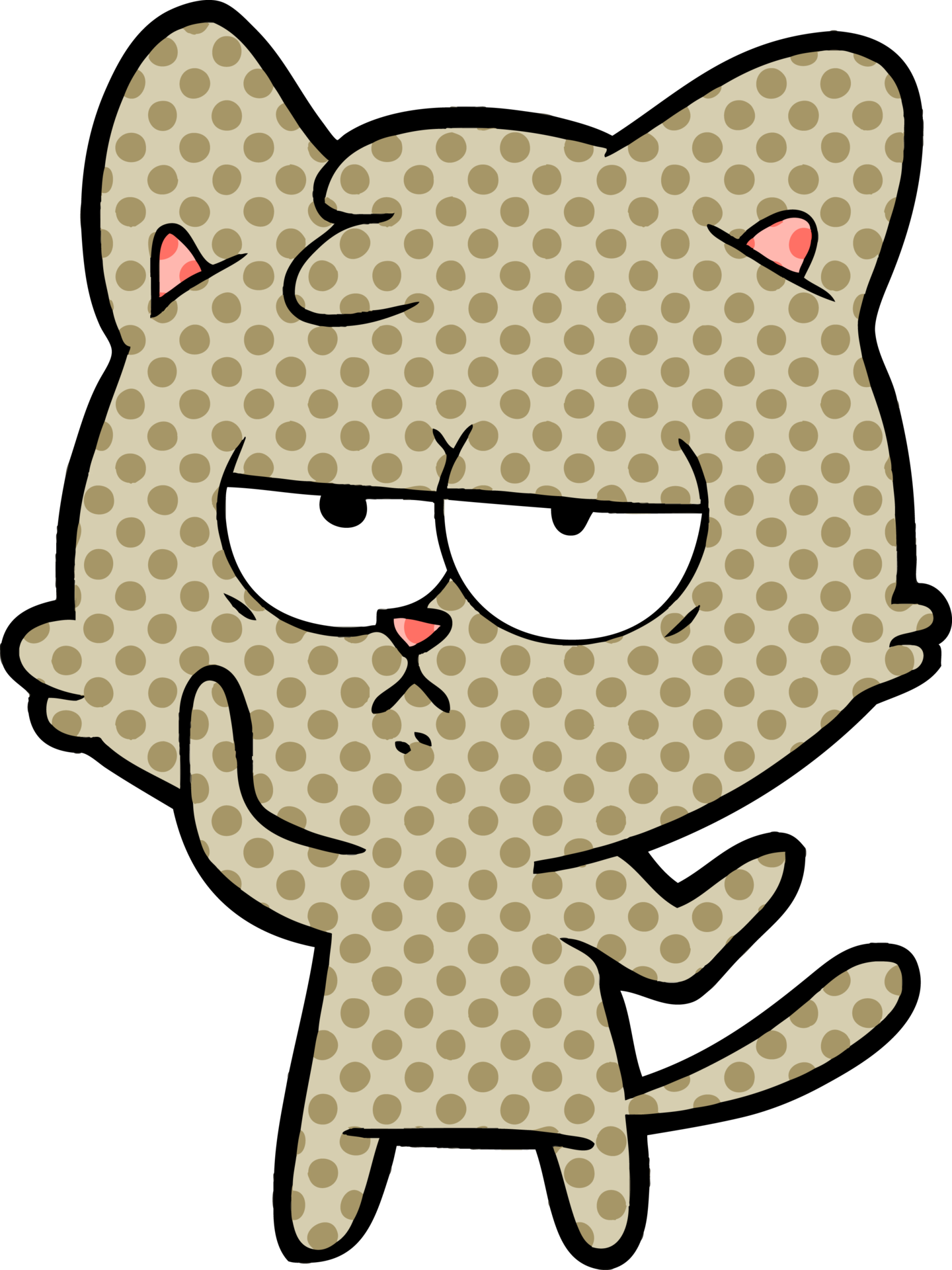 Bored Cartoon Cat Drawing 47187752 Png
