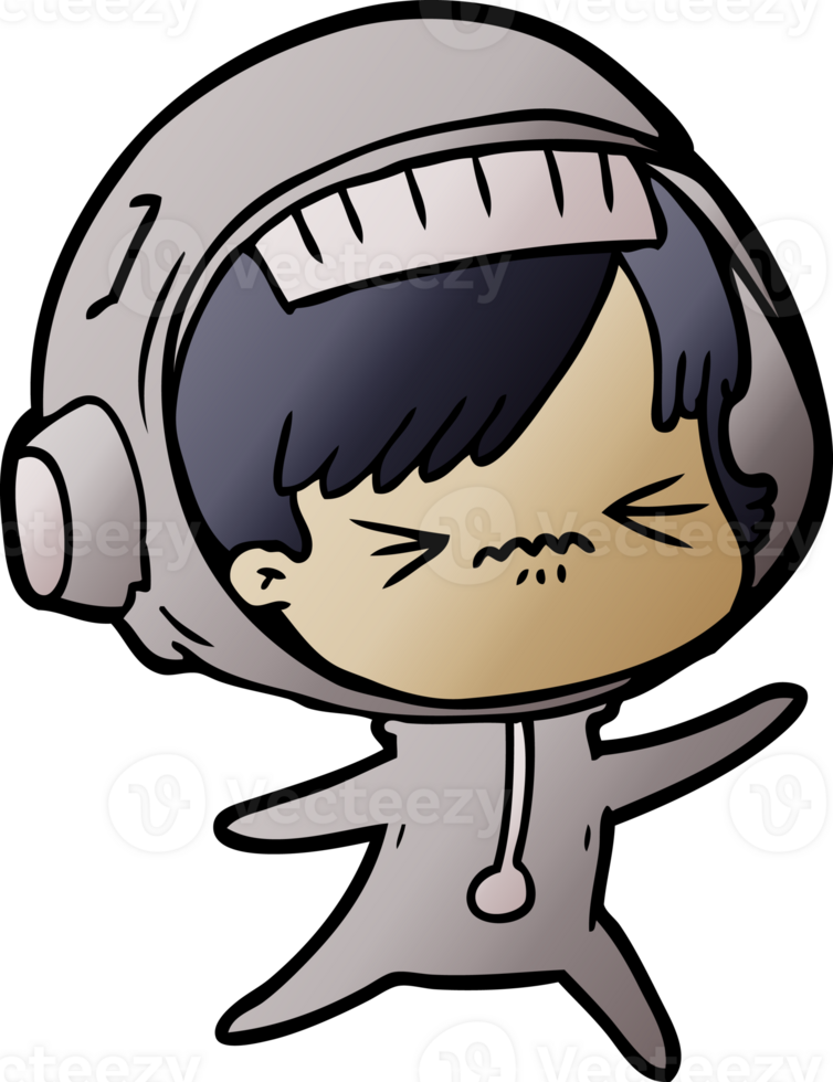 Angry Cartoon Space Girl Drawing 47187807 Png