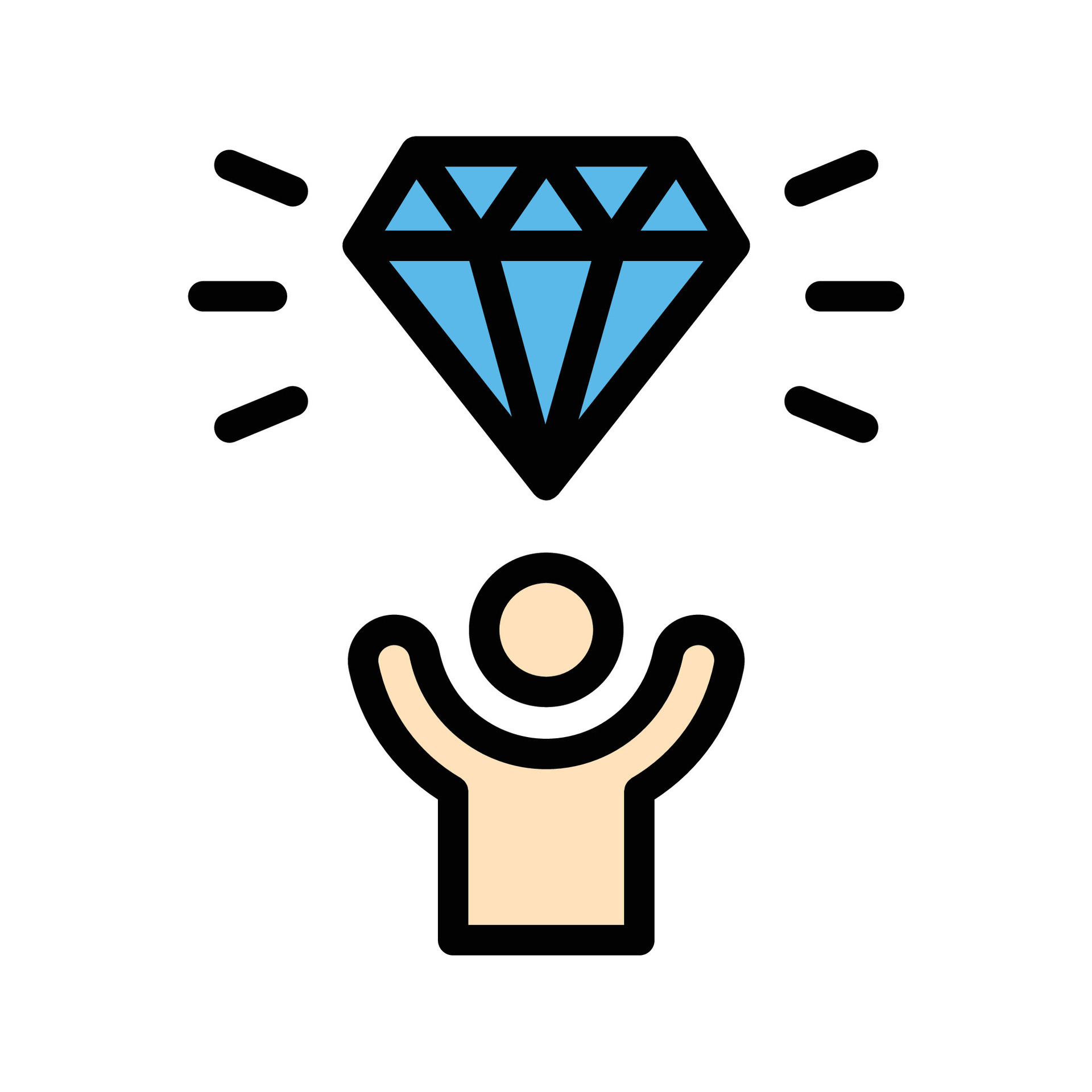 Value Icon Essential Design in Flat Line Color Style 47191011 Vector ...