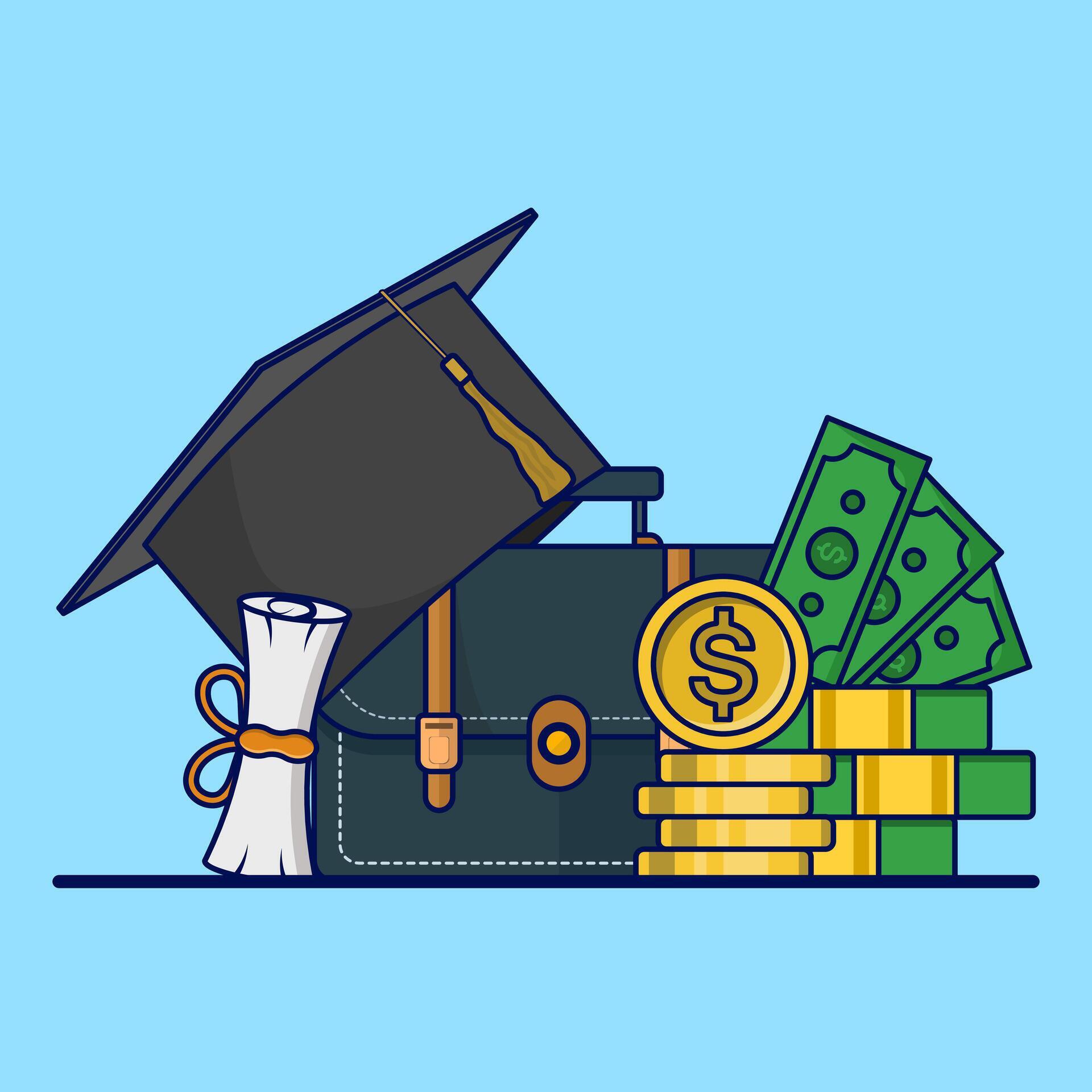 Concept of education costs, tuition fees or scholarships, education ... Concept of education costs, tuition fees or scholarships, education ...