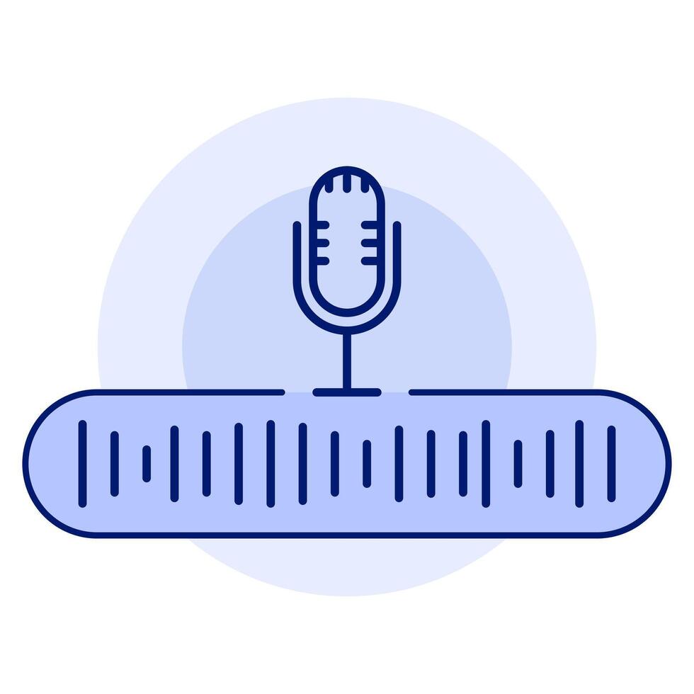 Voice message bubble icon concept with sound waves and microphone ...