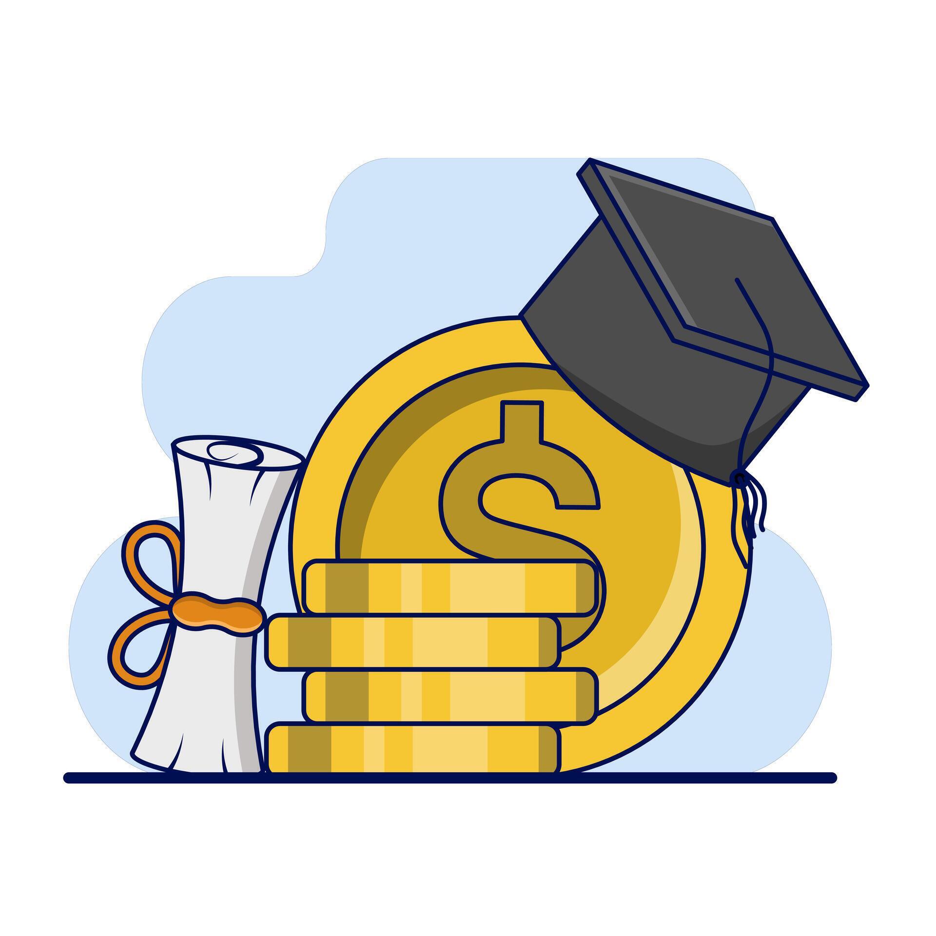 Concept of education costs, tuition fees or scholarships, education ... Concept of education costs, tuition fees or scholarships, education ...
