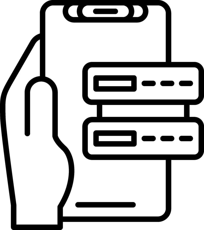 Data Storage Line Icon 47207603 Vector Art At Vecteezy
