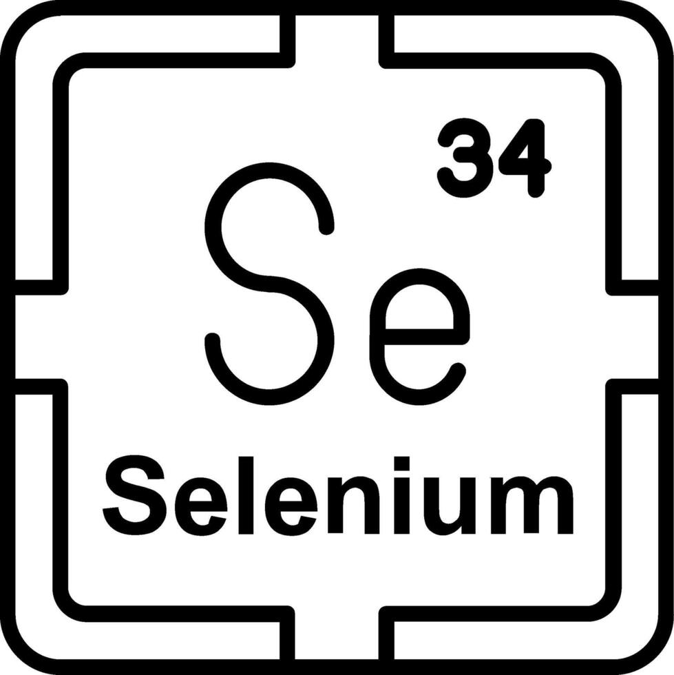 Selenium Line Icon 47209028 Vector Art at Vecteezy