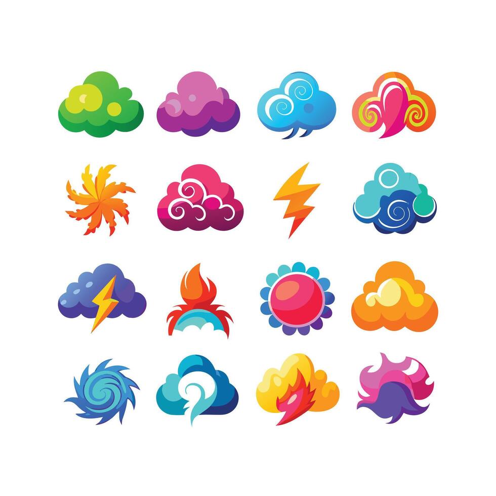 Cloud And Cloud Storage Icon Set Concept 47209846 Vector Art At Vecteezy