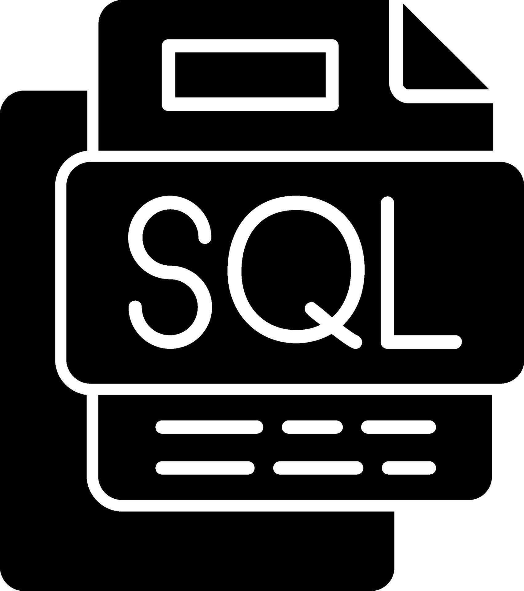 SQL File Glyph Icon 47209902 Vector Art at Vecteezy