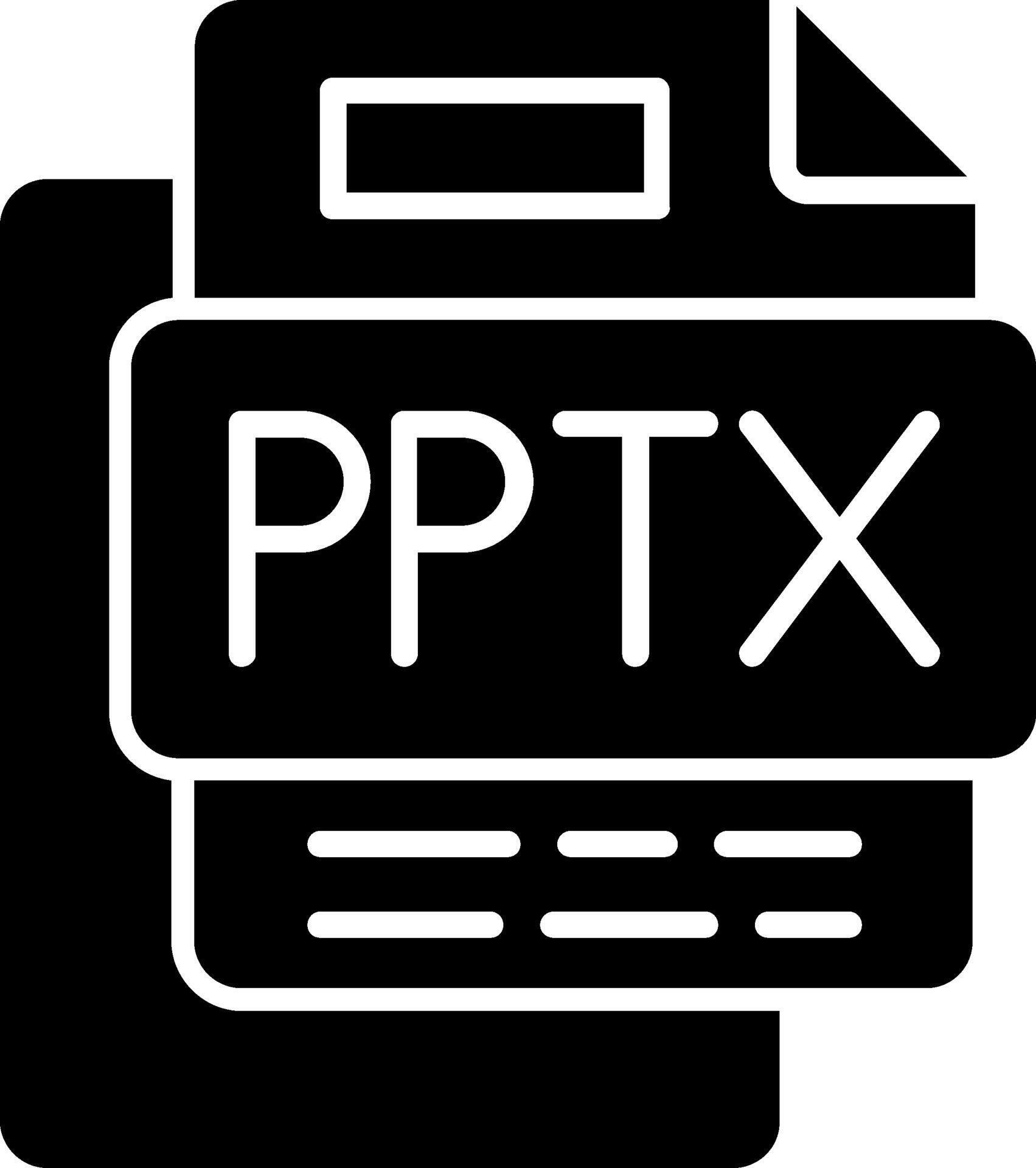 PPTX File Glyph Icon 47210452 Vector Art at Vecteezy