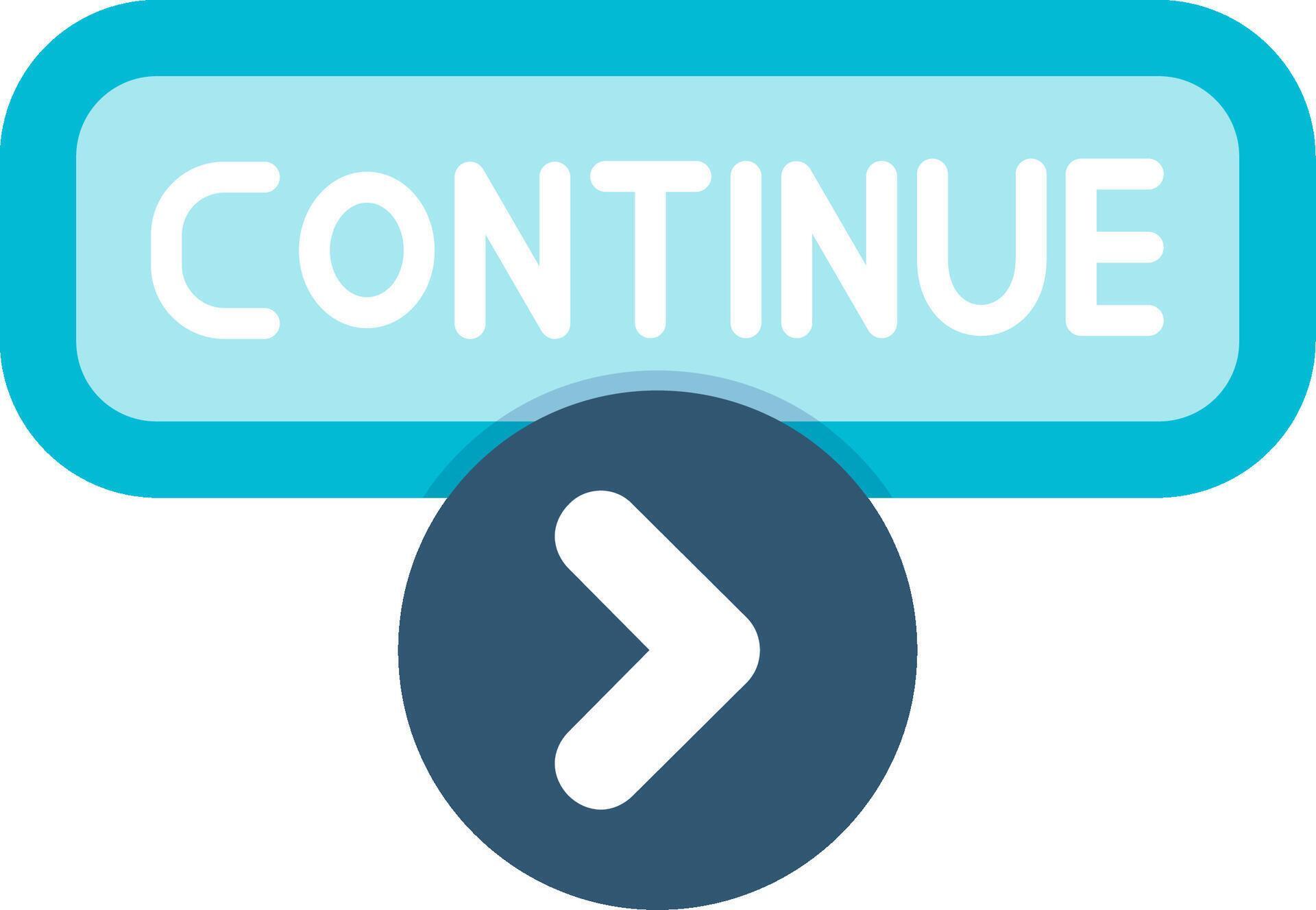 Continue Flat Icon 47211394 Vector Art at Vecteezy