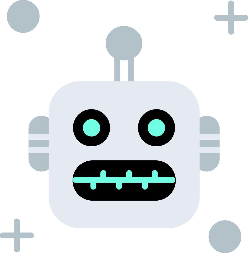 Robot Flat Icon 47212737 Vector Art at Vecteezy