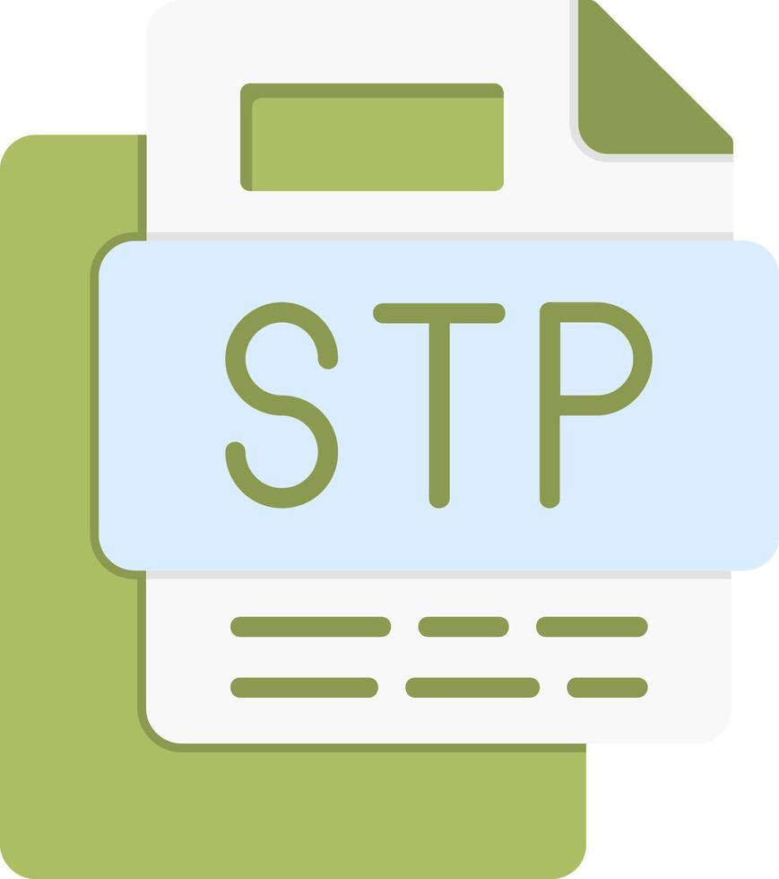 Stp File Flat Icon 47213214 Vector Art at Vecteezy