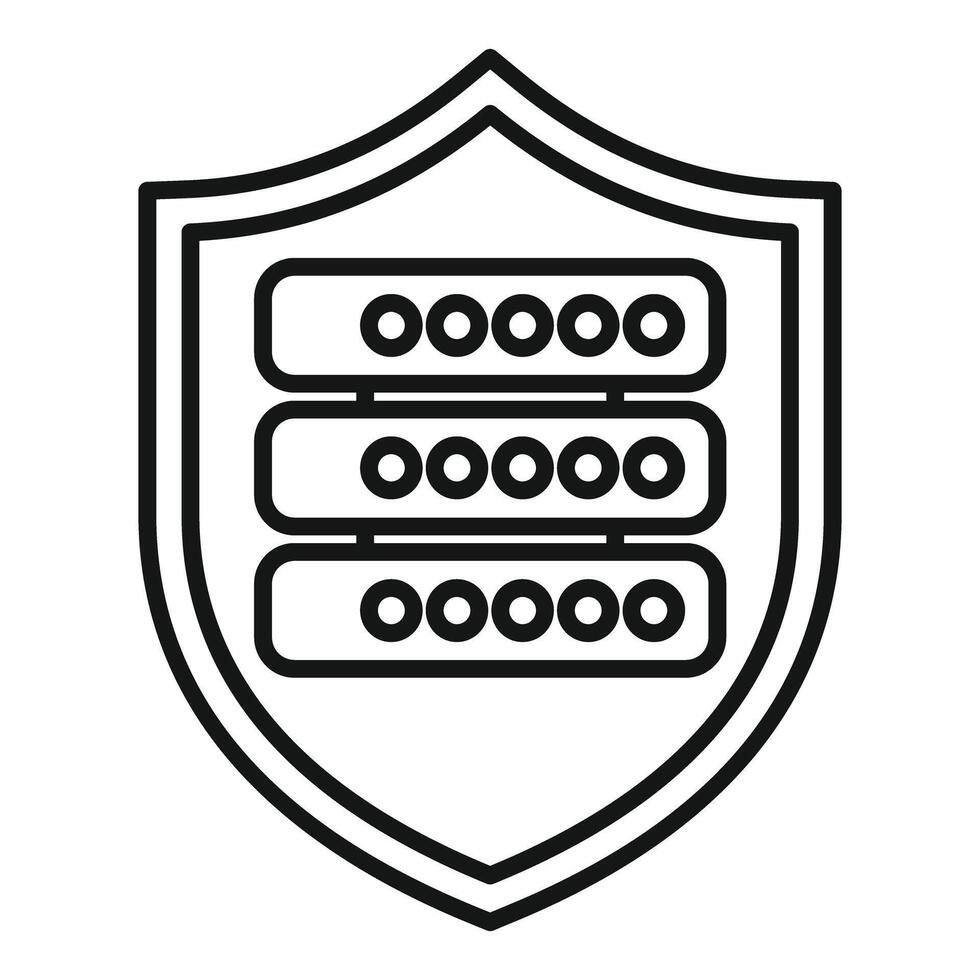 Data protection icon showing server security and database 47223418 ...