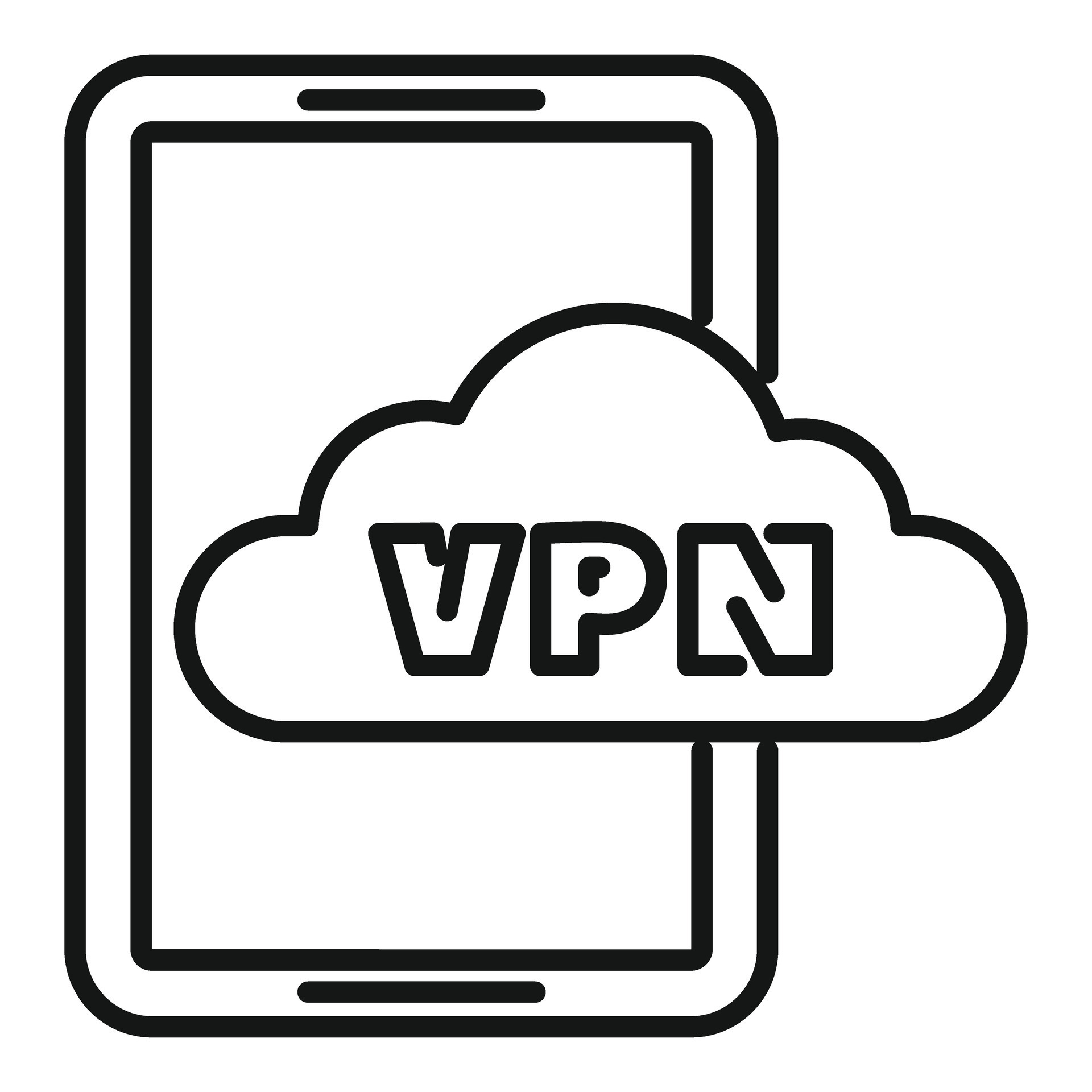 Mobile Phone Using Vpn Protecting Data Connection 47223424 Vector Art