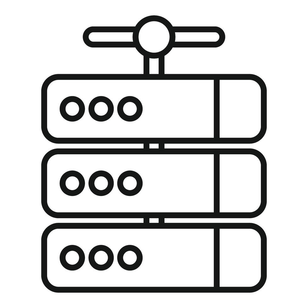 Server Room Icon Showing Data Storage Using Hardware 47223441 Vector