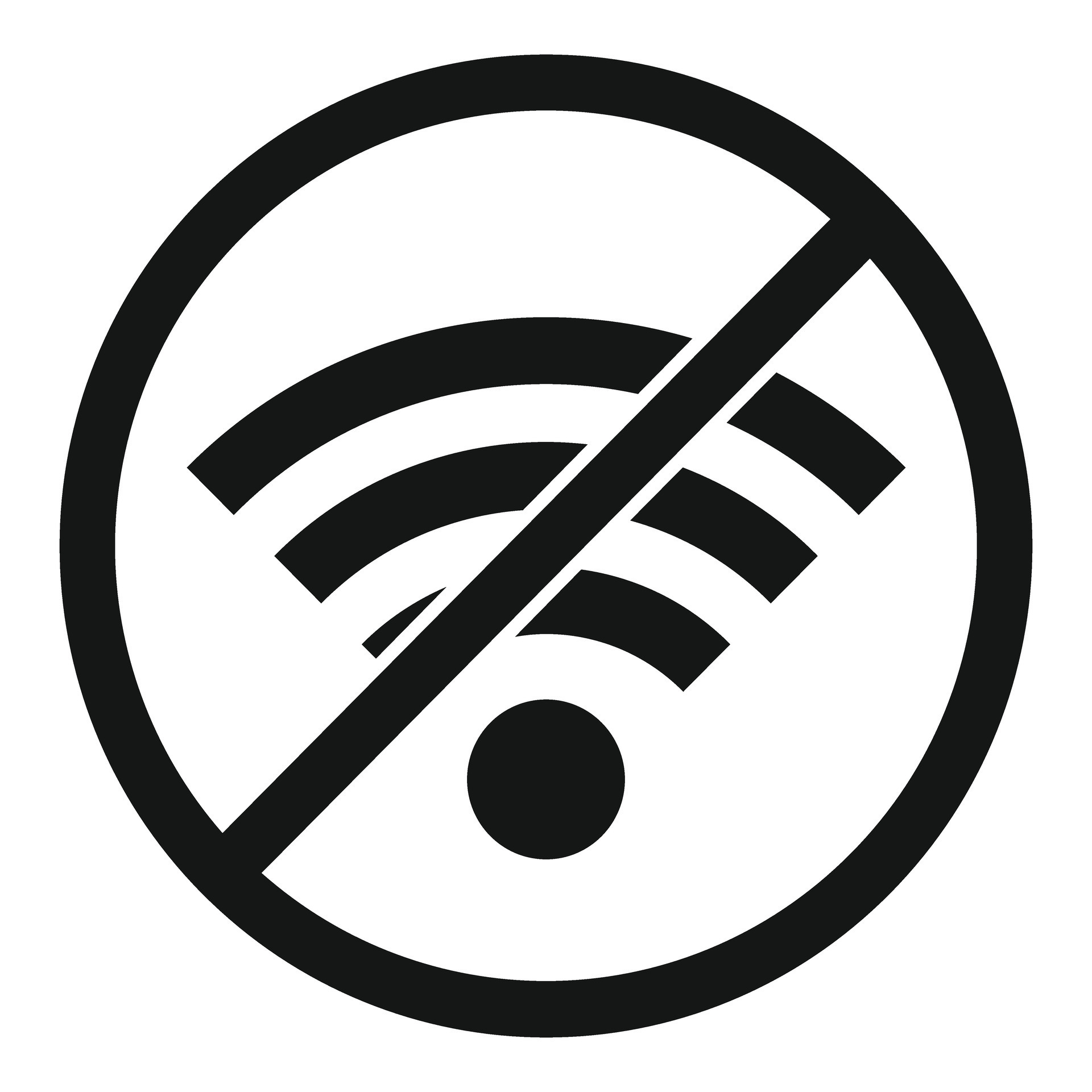 No Wifi Sign Showing Disconnected Wireless Network 47224411 Vector Art