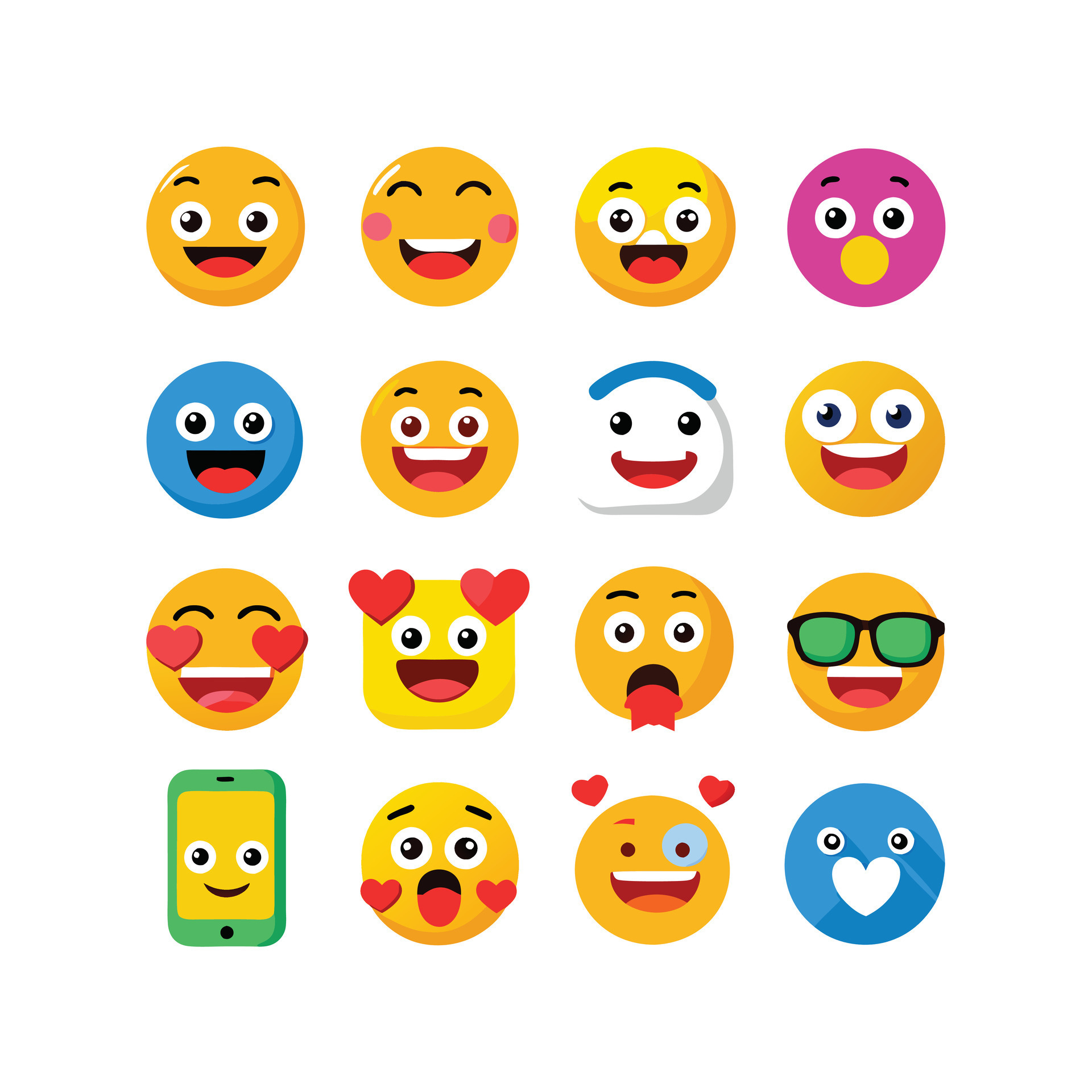 Social media icons and emoji set 47229228 Vector Art at Vecteezy