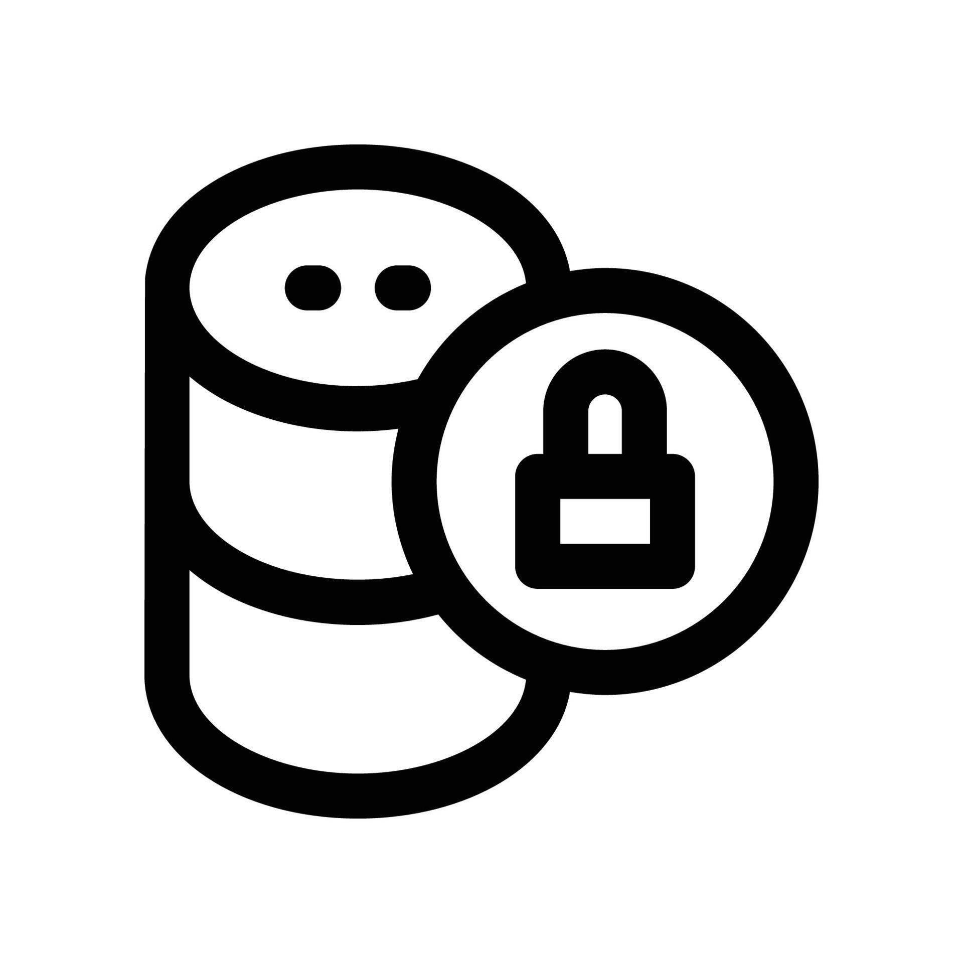 data storage icon. line icon for your website, mobile, presentation ...