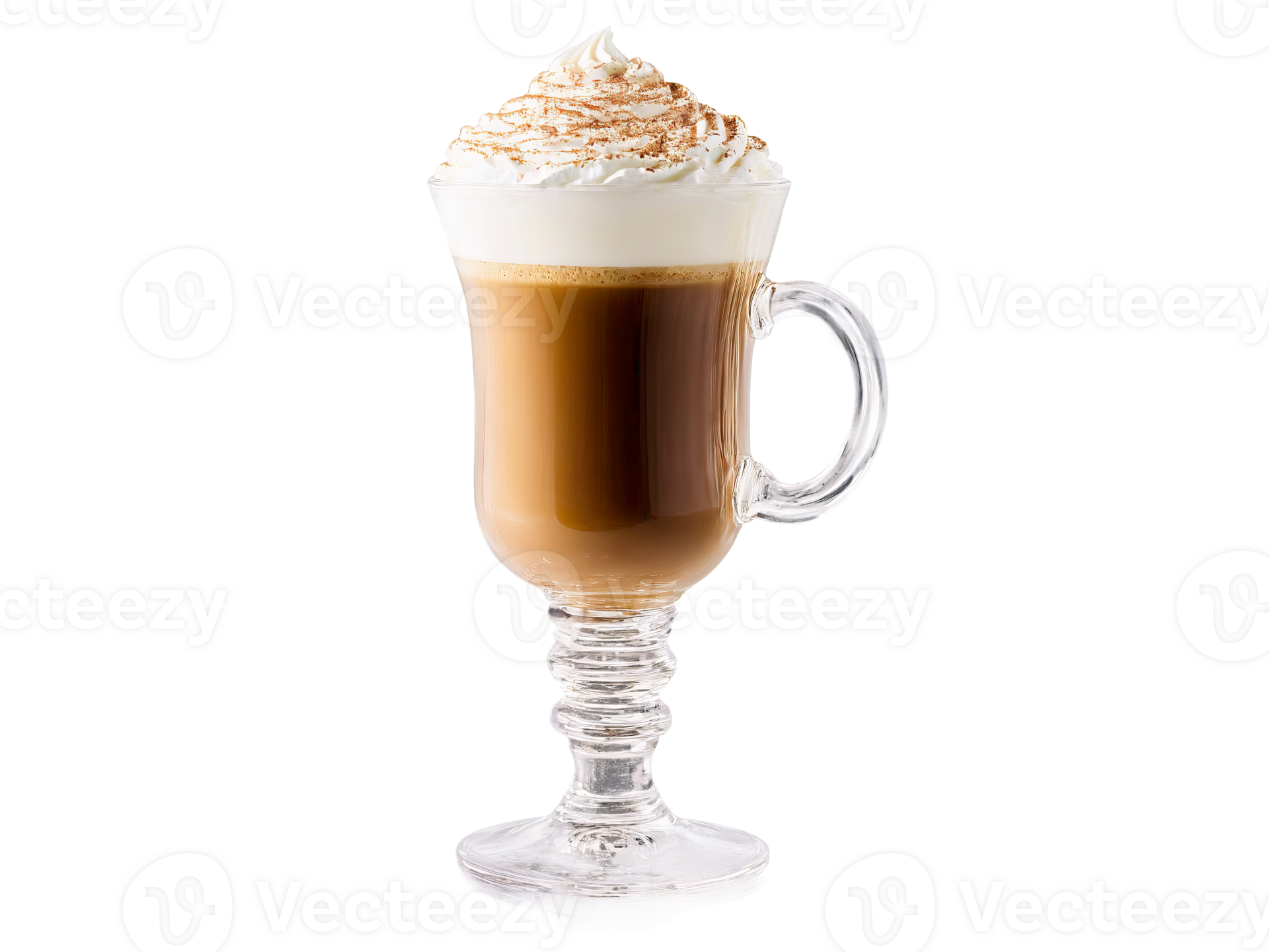 Irish Coffee A Warm Irish Coffee In A Clear Glass With A Layer Of Whipped 47239293 Png