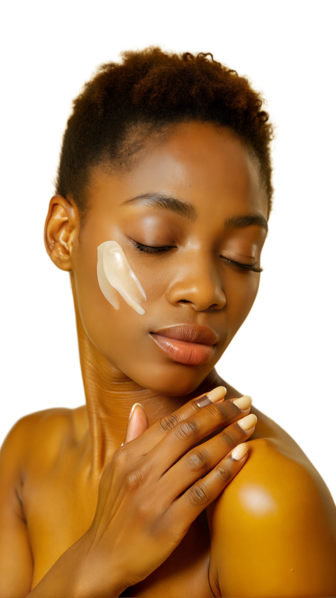 Woman Applying Lotion To Skin Showcasing Skincare And Beauty Routine