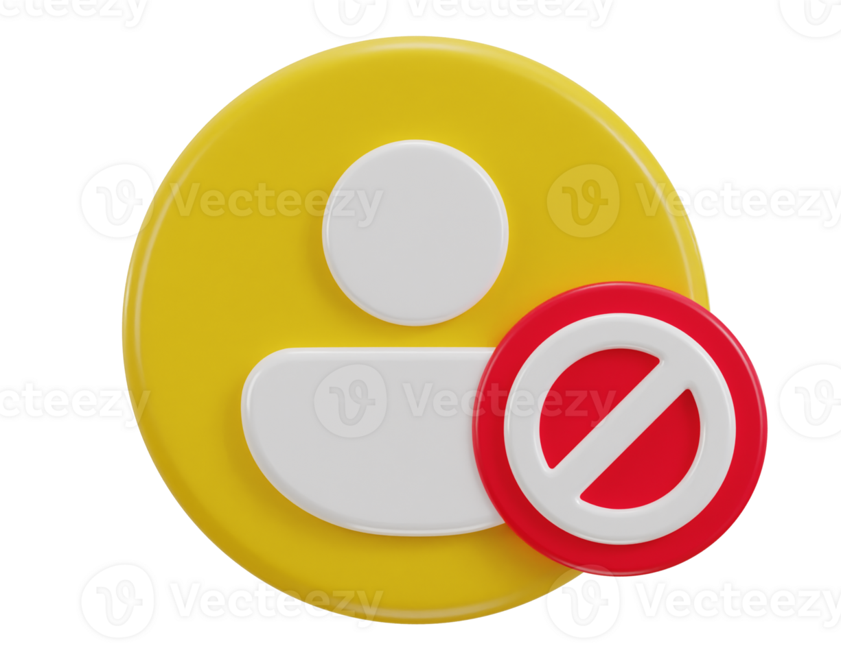 3d User Rejection Icon Illustration 47247388 Png