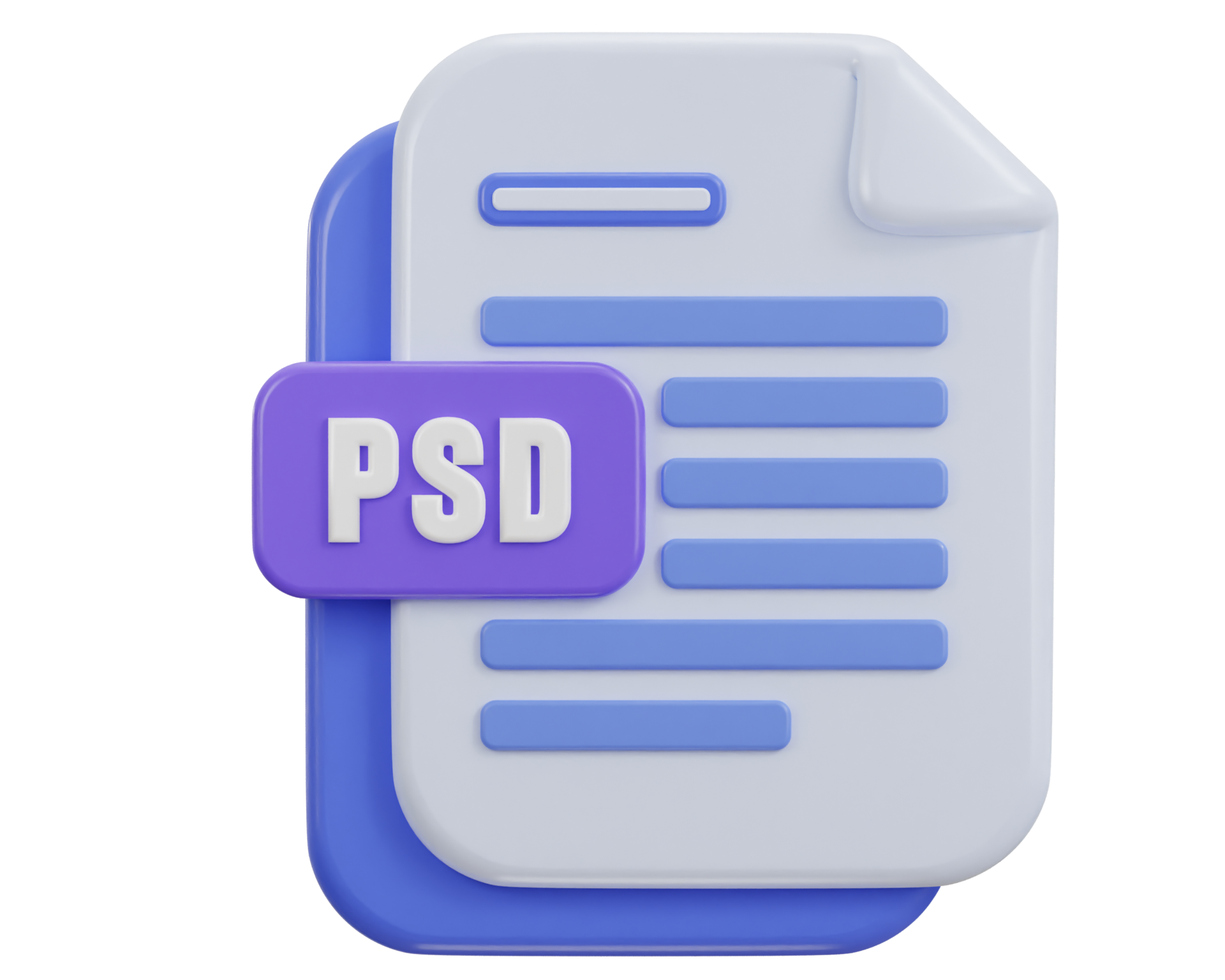 3d file Photoshop Document format icon illustration 47247516 PNG