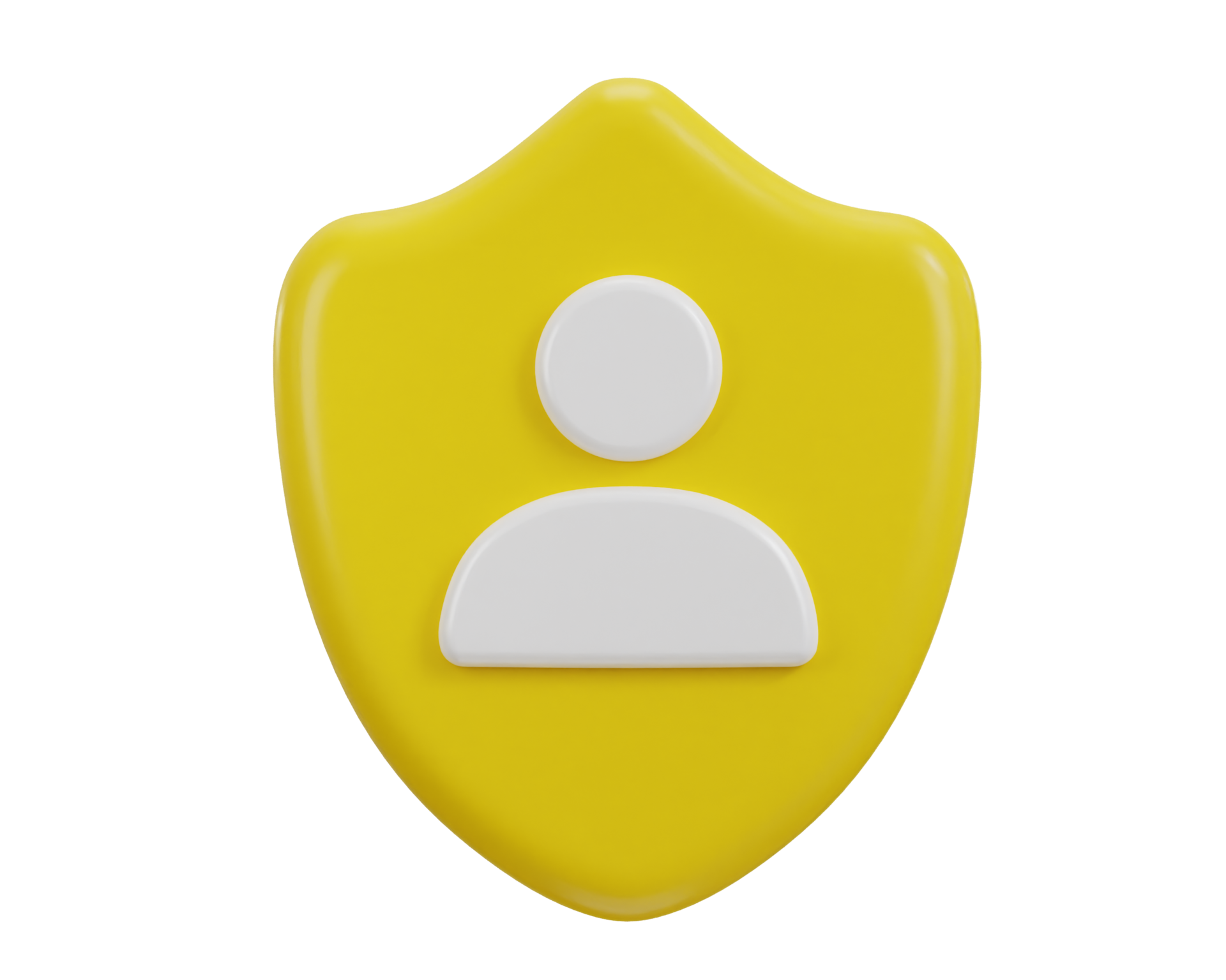 3d User Security Icon With Protect Shield Icon Isolated Background