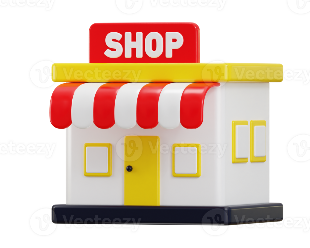 Shop Icon 3d Rendering Illustration 47247854 Png