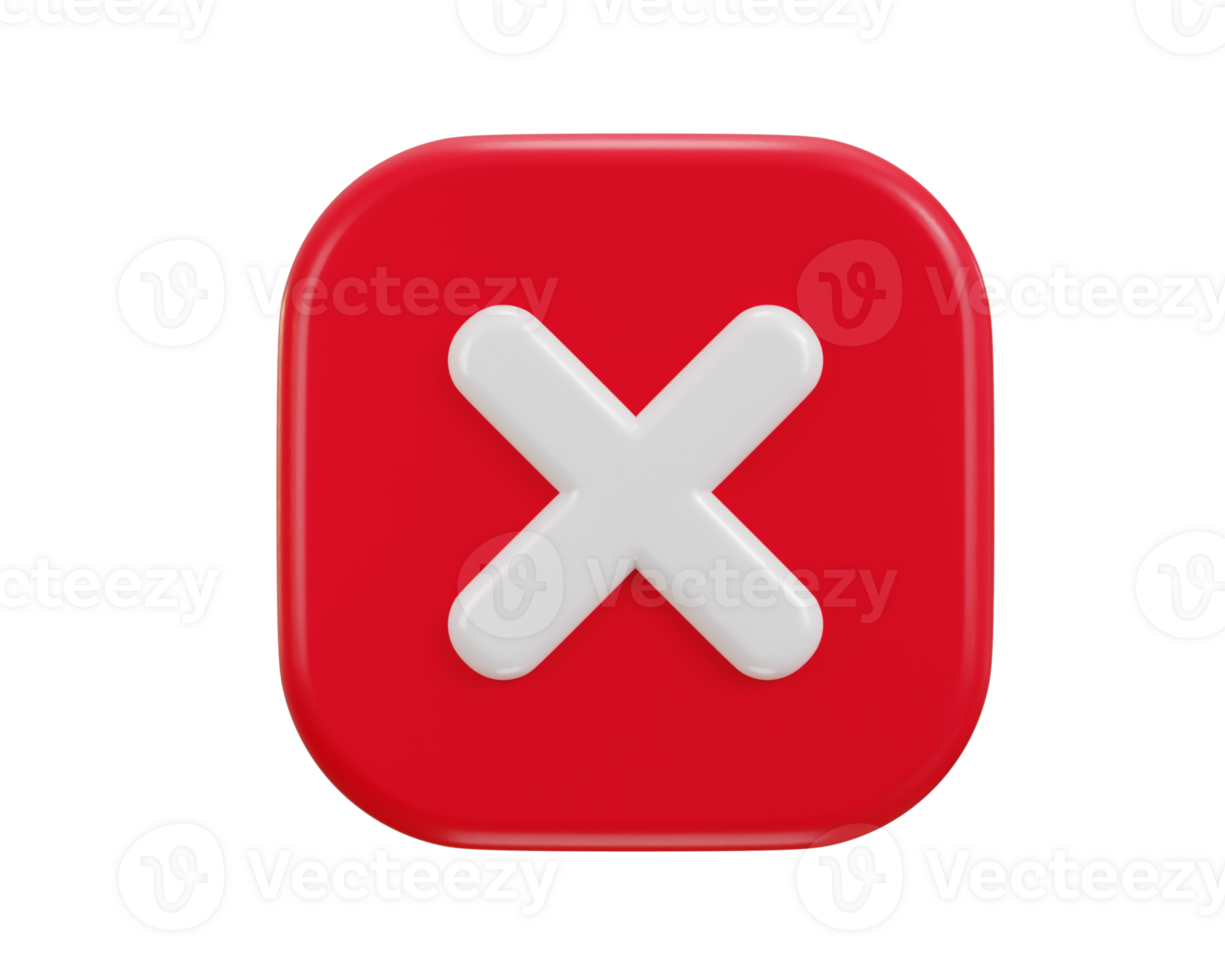 cross mark icon 3d render concept of rejection, false, delete and ... cross mark icon 3d render concept of rejection, false, delete and ...