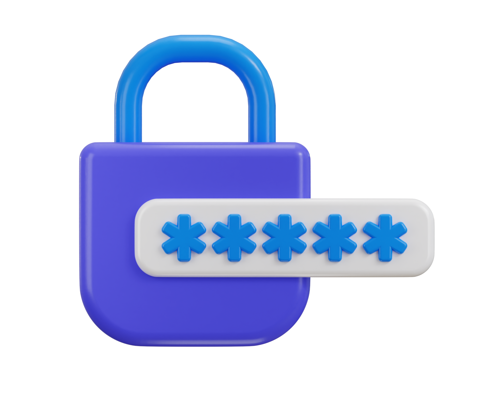 Padlock And Password Icon 3d Render Pin Code Password Protection