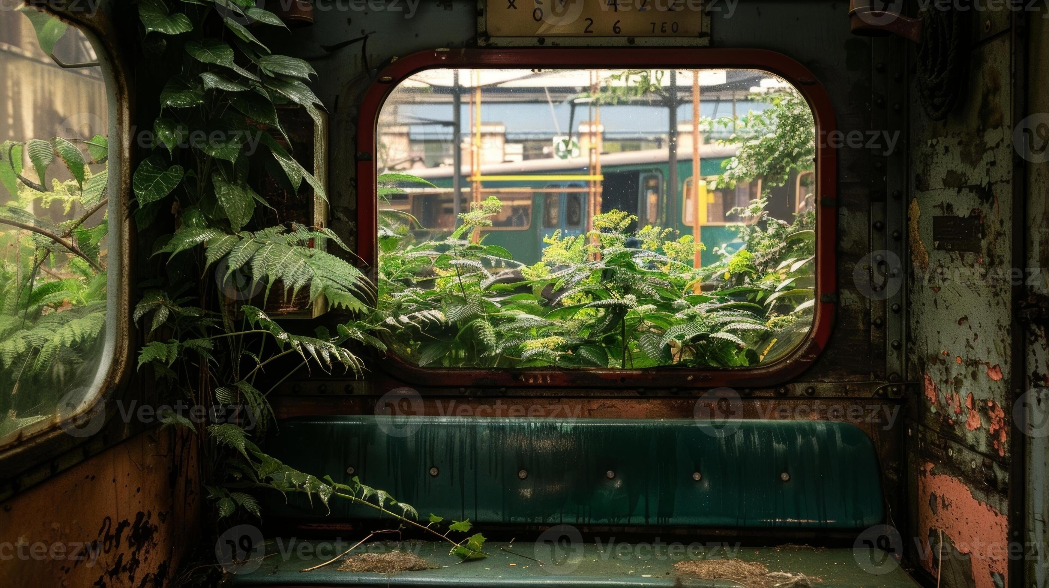 In One Corner Of The Yard The Tourists Find An Old Station Platform Now Overrun With Plants And
