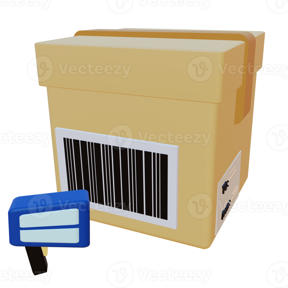 3 D Illustration Of Barcode Scan Icon 47271004 Png