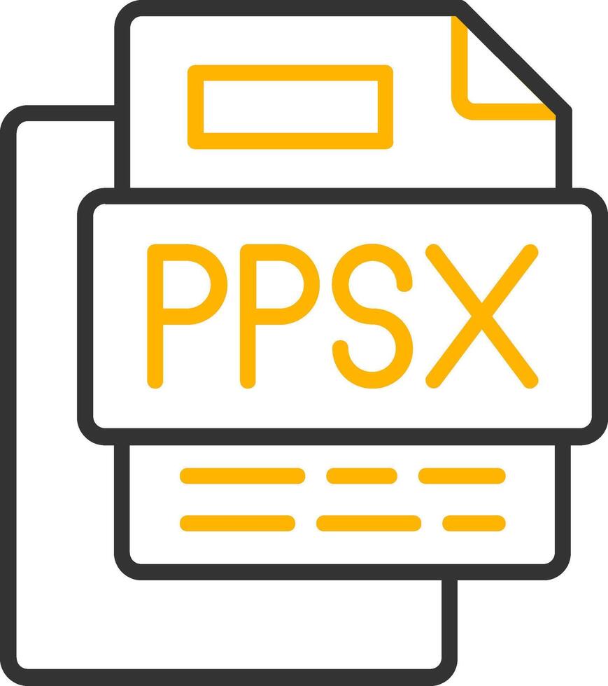 Ppsx File Line Two Color Icon 47288860 Vector Art at Vecteezy